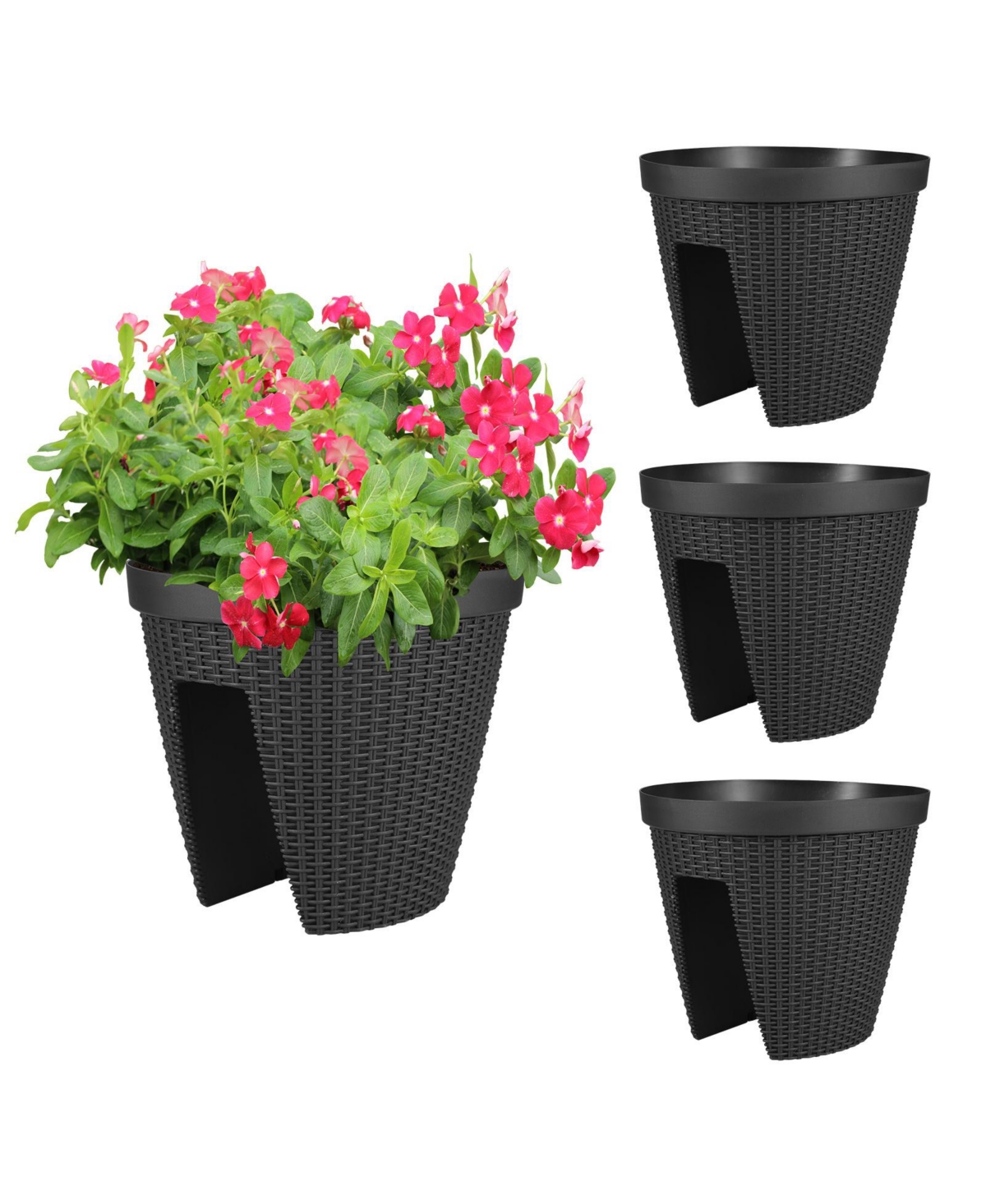 Click here for Aoodor 12 Balcony Rattan Pattern Railing Planter B... prices