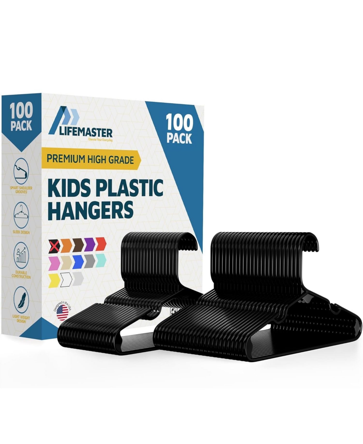Click here for Lifemaster Kids Plastic Hangers  11.6  with should... prices