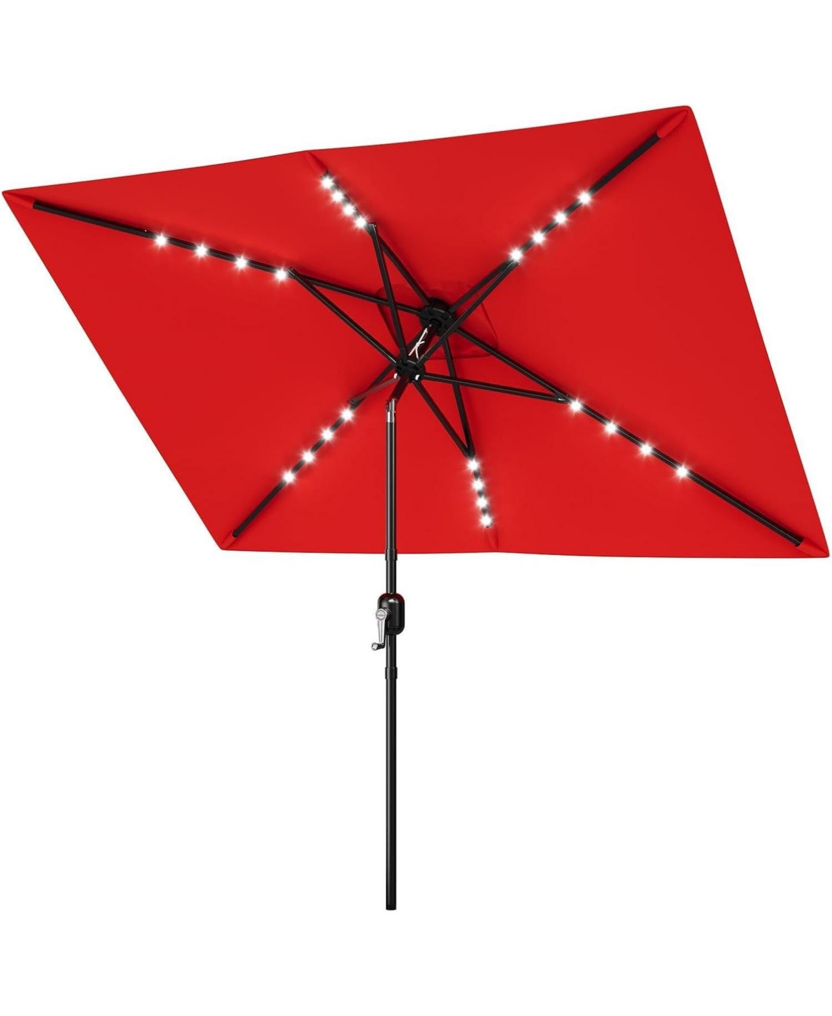 Click here for Xo 10 x 6.5 Ft Solar Rectangular Patio Umbrella wi... prices