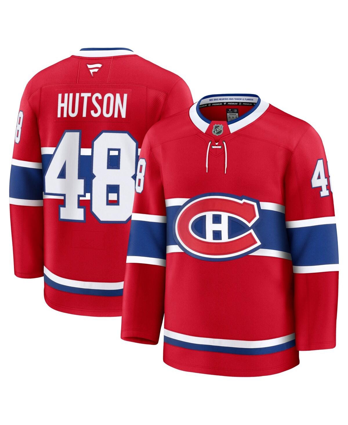 Click here for Fanatics Mens Lane Hutson Red Montreal Canadiens H... prices
