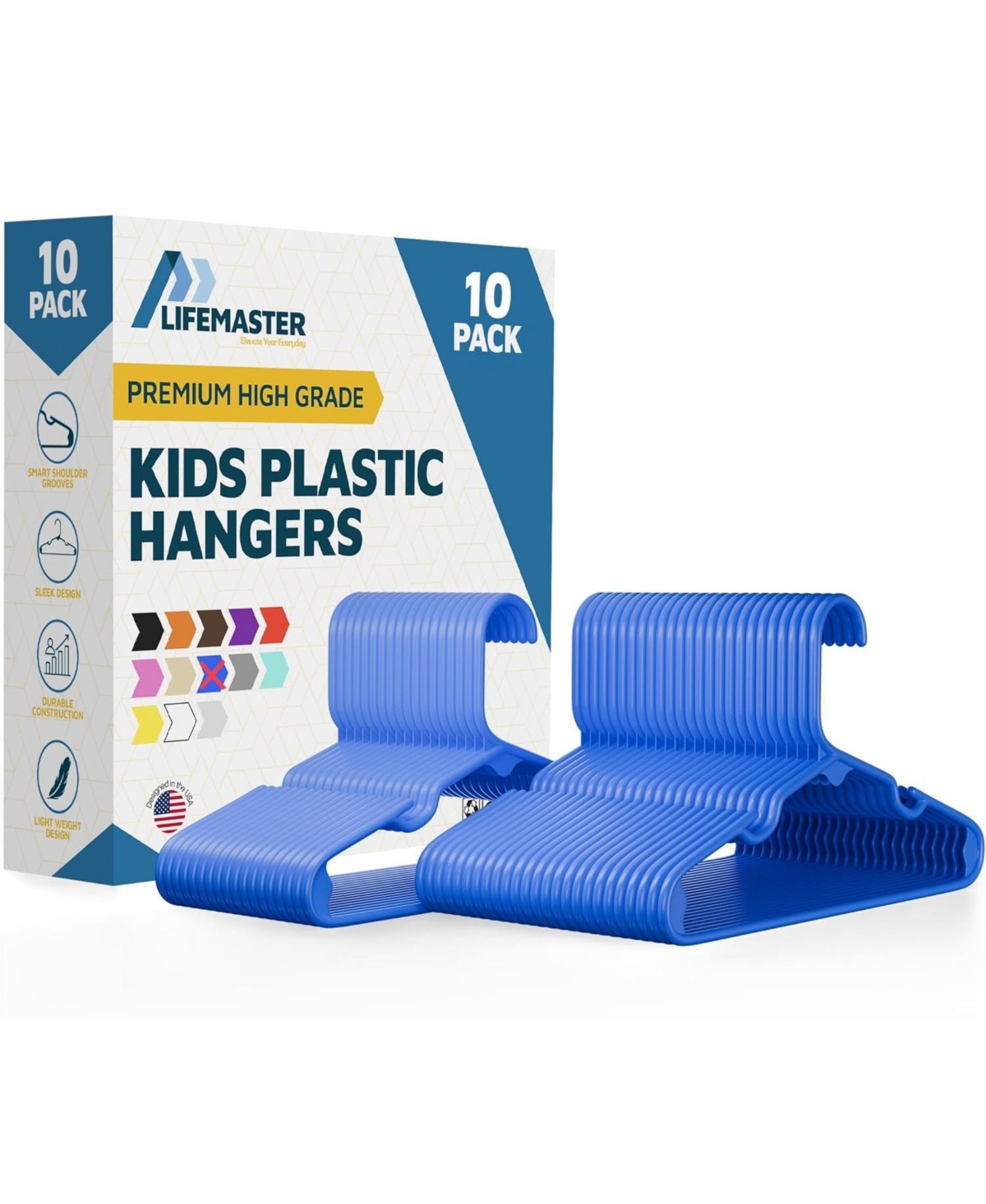 Click here for Lifemaster Kids Plastic Hangers  11.6  with should... prices