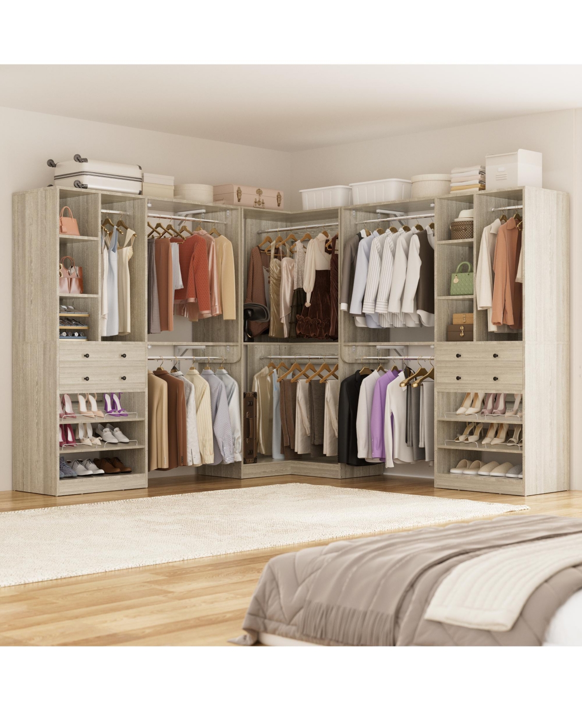 Click here for Aheaplus Closet System with Wood Drawers  Hanging... prices