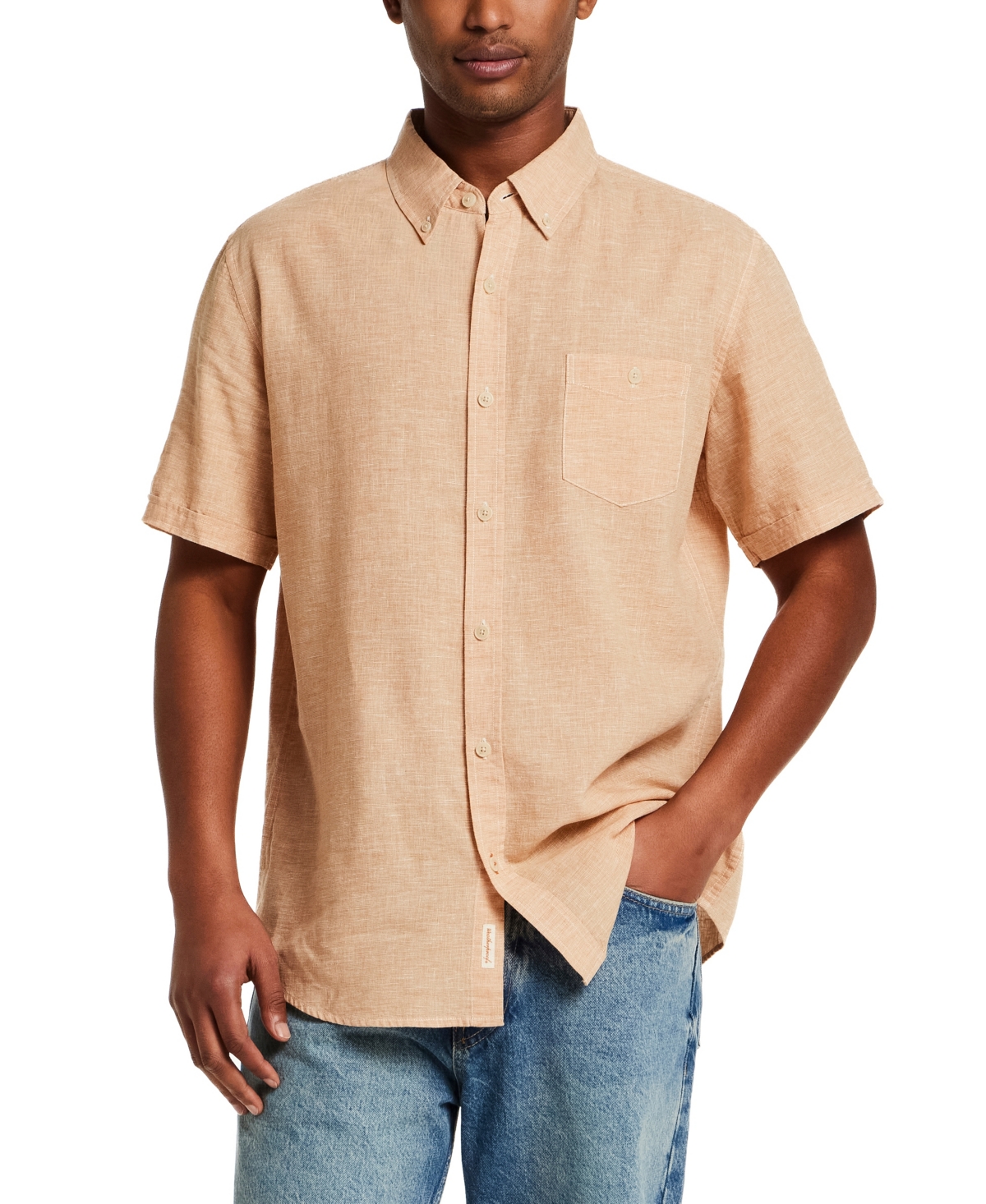Click here for Weatherproof Vintage Mens Short Sleeve Solid Linen... prices