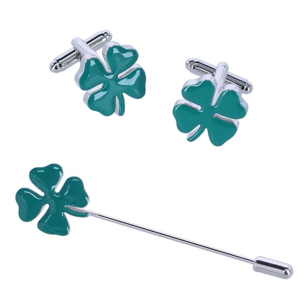 Click here for Trafalgar Shay Shamrock Novelty Cufflinks and Lape... prices