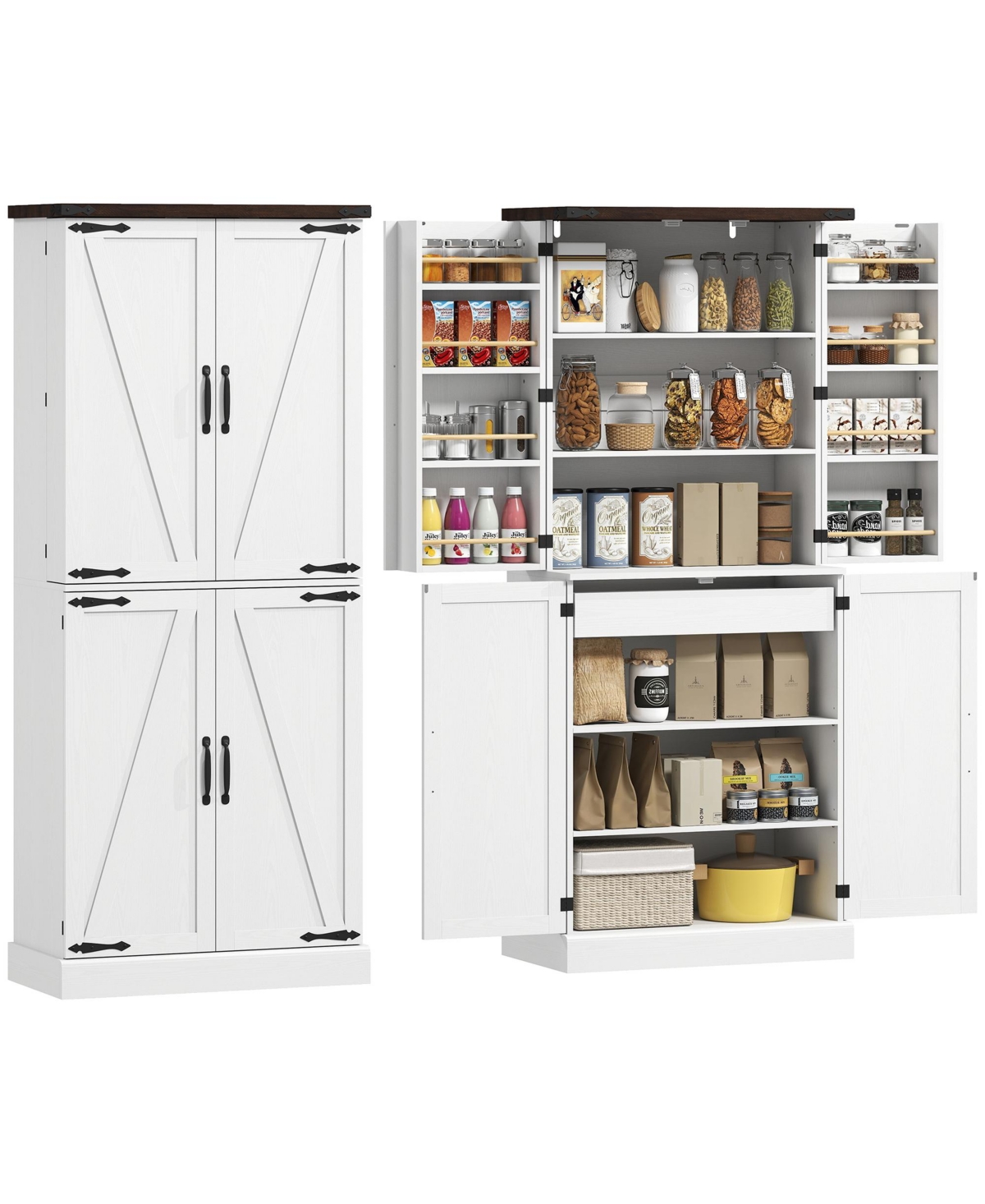 Click here for Homcom 72 Inch Tall Pantry Cabinet  Storage Cabine... prices