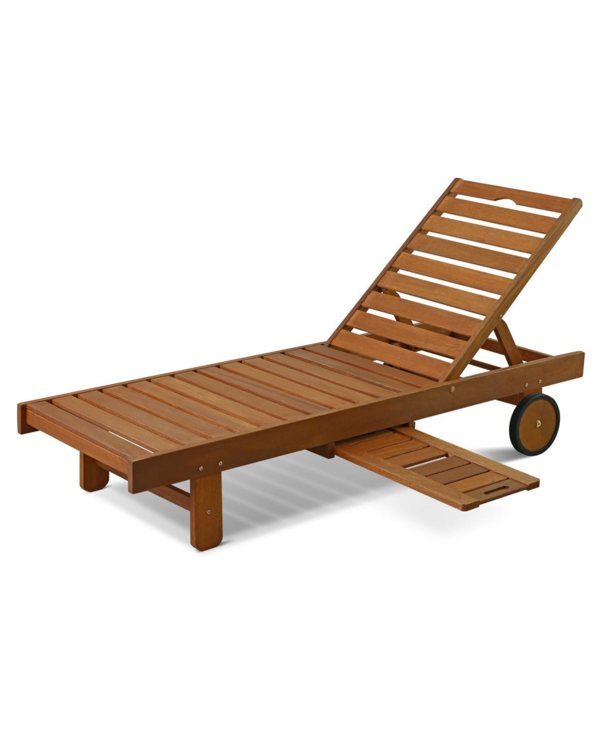 Click here for Homlux Outdoor Hardwood Sun Lounger with Tray  Tea... prices