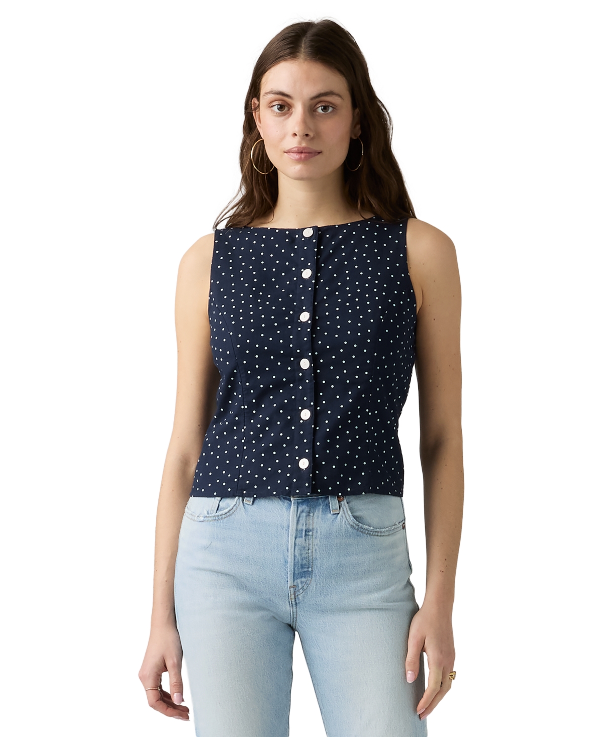 Click here for Levis Womens Pippa Sleeveless Top - Inga Dot Navy... prices