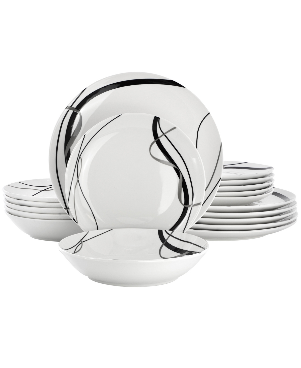 Click here for Elama Sarah 18-Piece Dinnerware Set  Service For 6... prices