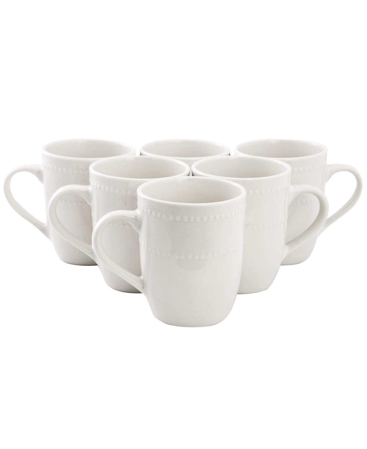 Click here for Elama Olevia Mugs  Set of 6 - White prices