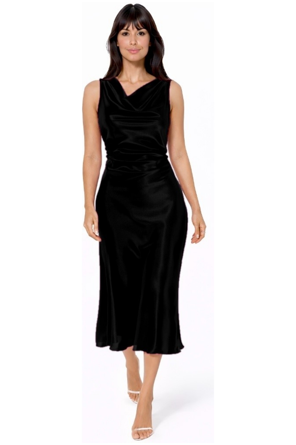 Click here for Bebe Womens Satin Cowl Maxi Dress - Black prices