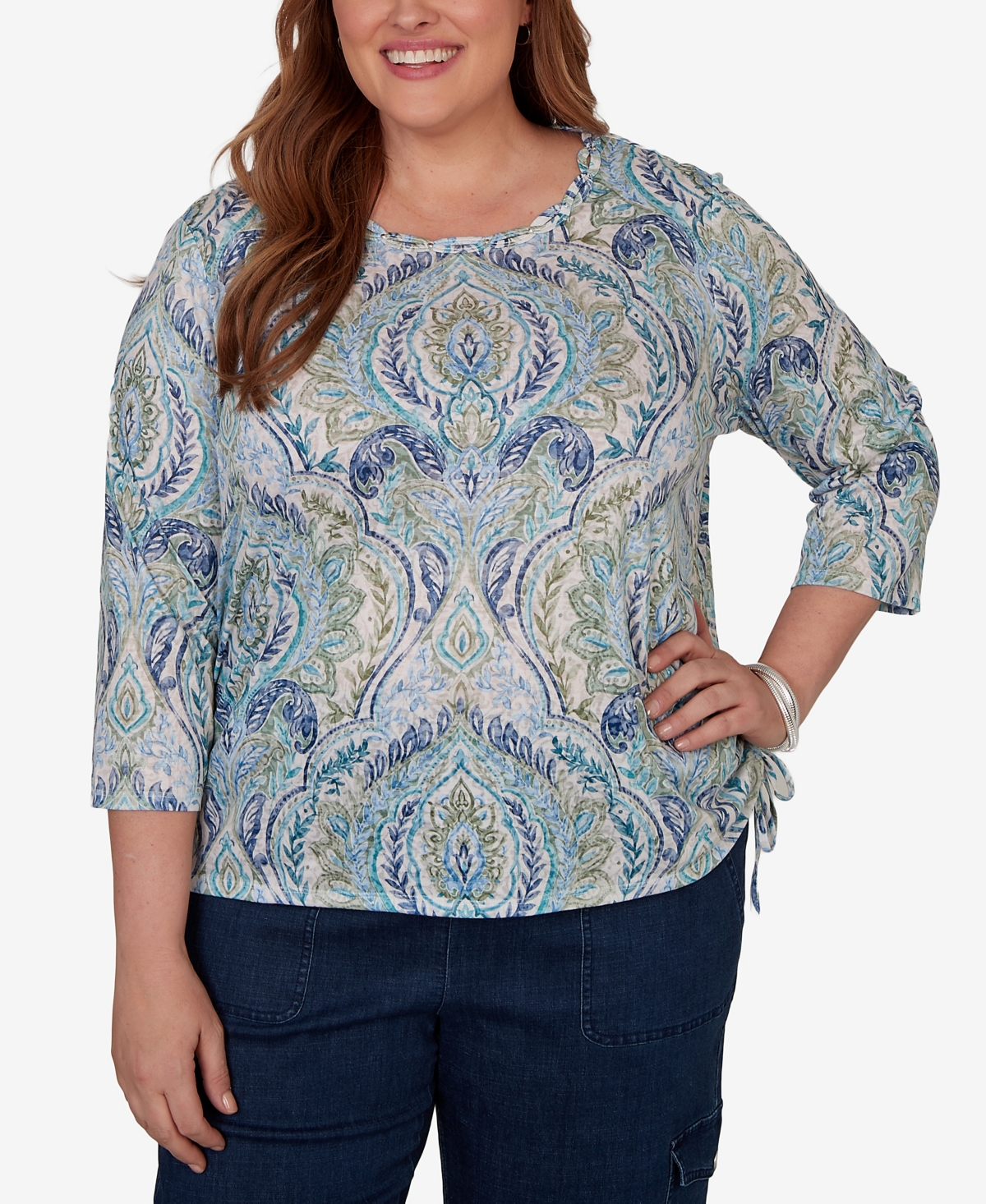 Click here for Alfred Dunner Plus Size Indigo Girls Medallion Pri... prices