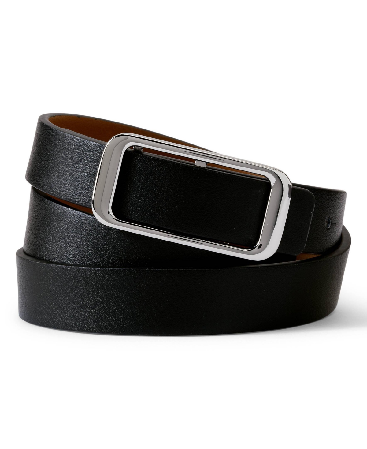 Click here for Lands End Womens Faux Leather Classic Skinny Belt... prices