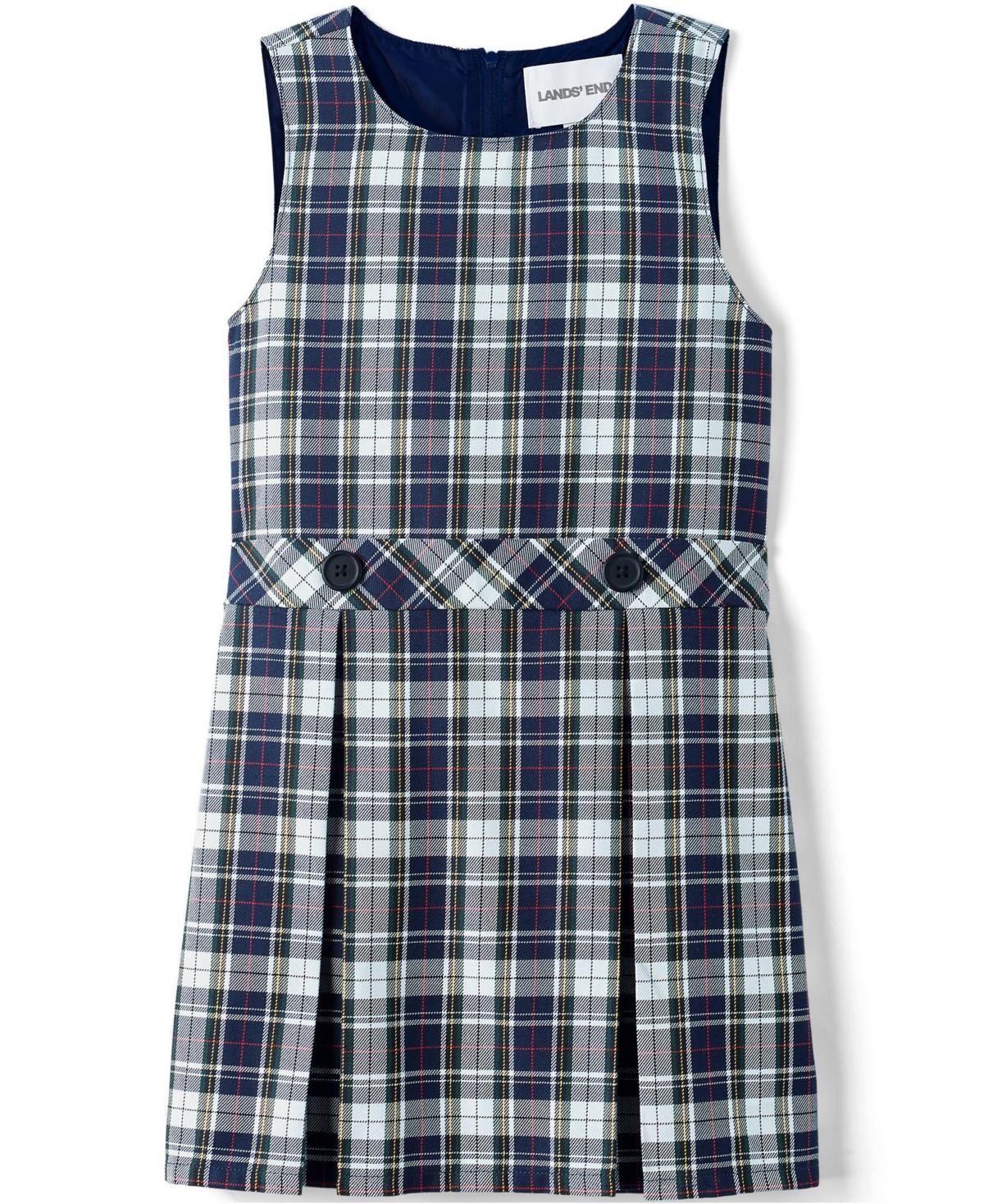 Click here for Lands End School Uniform Girls Plaid Jumper Top of... prices
