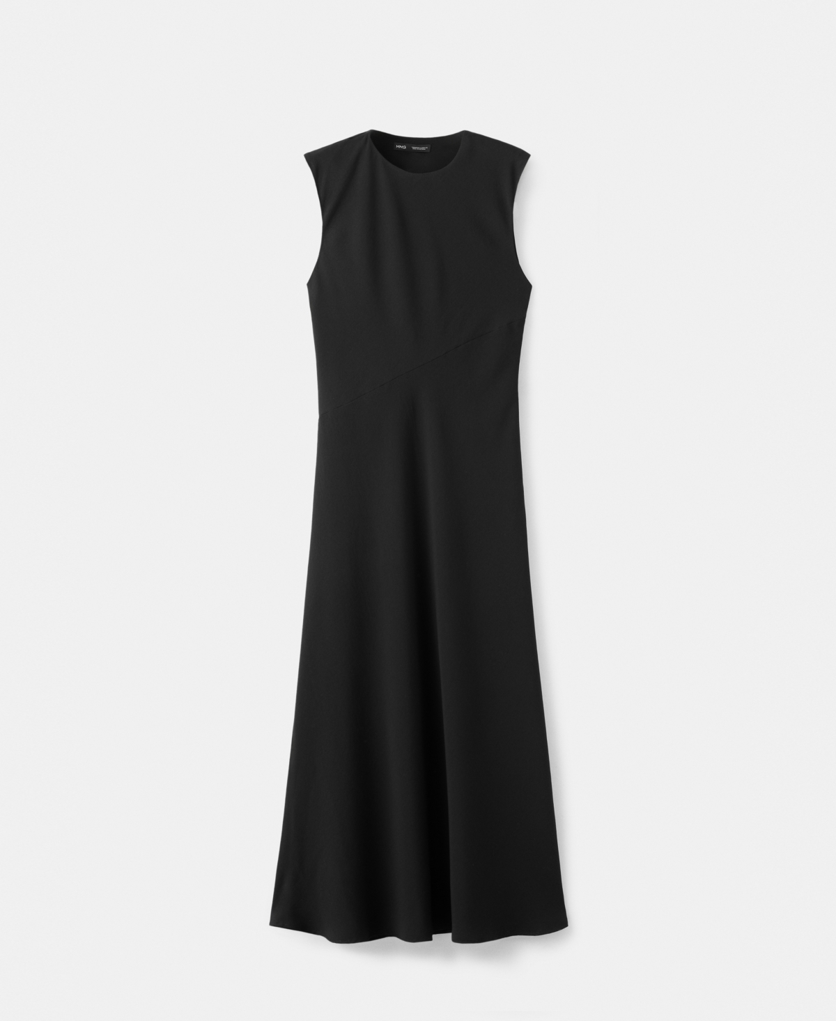 Click here for Mango Womens Open Back Midi-Dress - Black prices