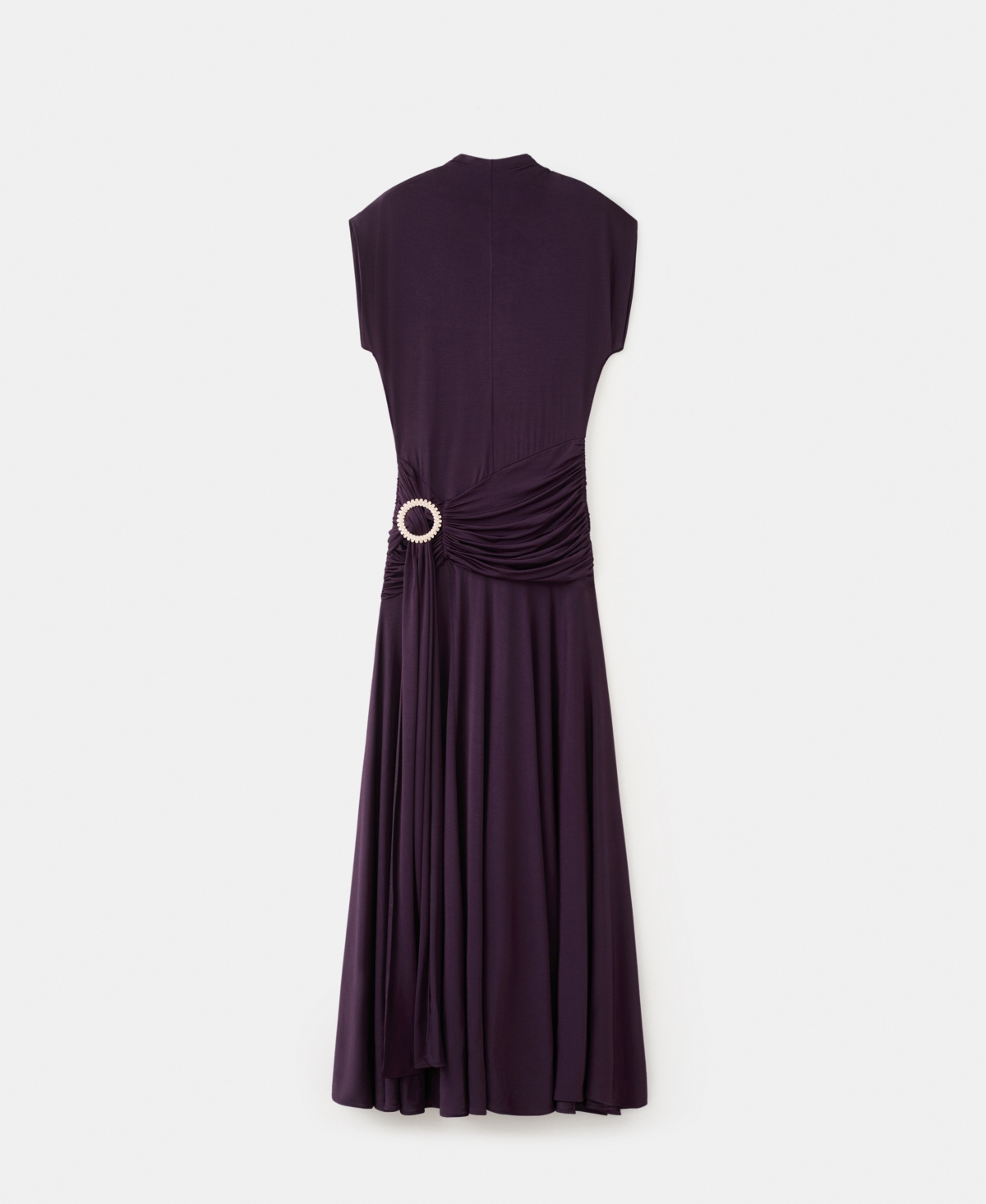 Click here for Mango Womens Metallic Detail Long Dress - Purple prices