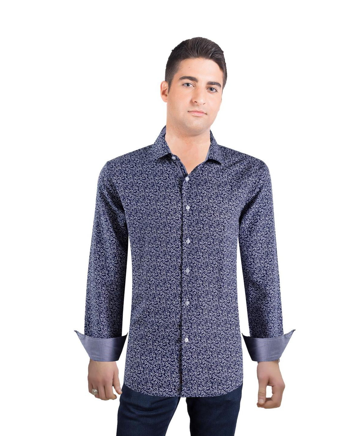 Click here for Elie Balleh Mens Slim Fit Floral Printed Button-Do... prices