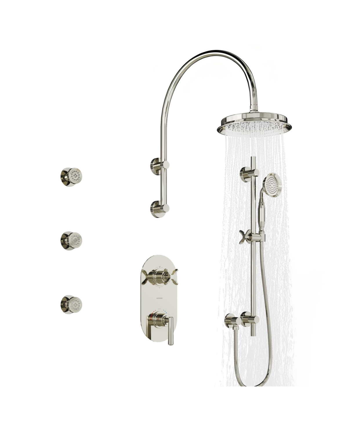 Click here for Casainc 3-Function Vintage Thermostatic Rainfall S... prices