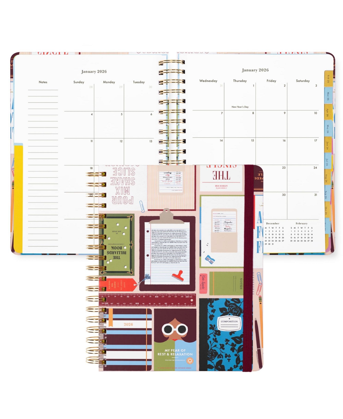 Click here for Gnuadz 2026 Planner Hardcover Spiral Stickers - De... prices