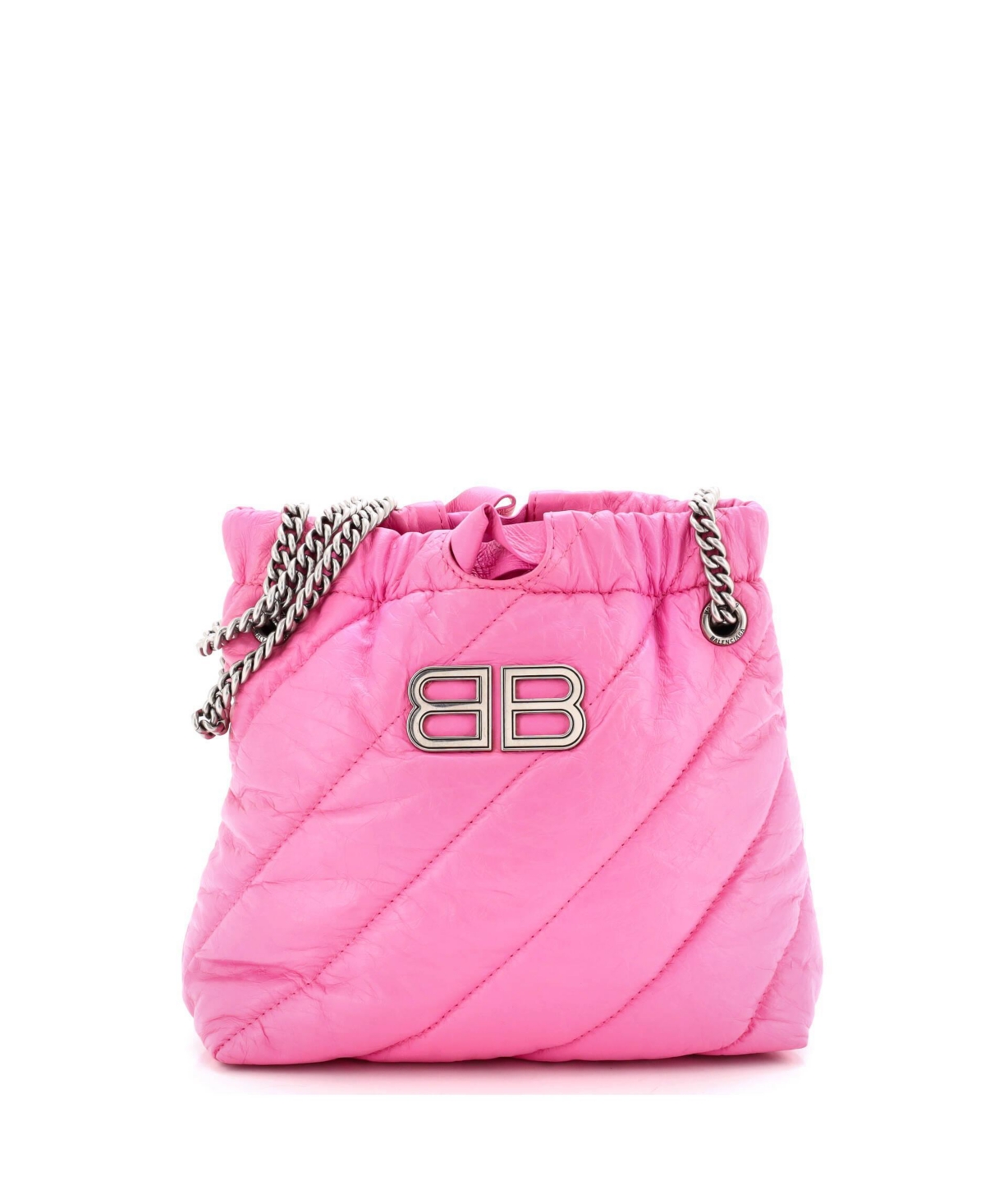 Click here for Pre-Owned Balenciaga Xs Crush Chain Tote Quilted C... prices