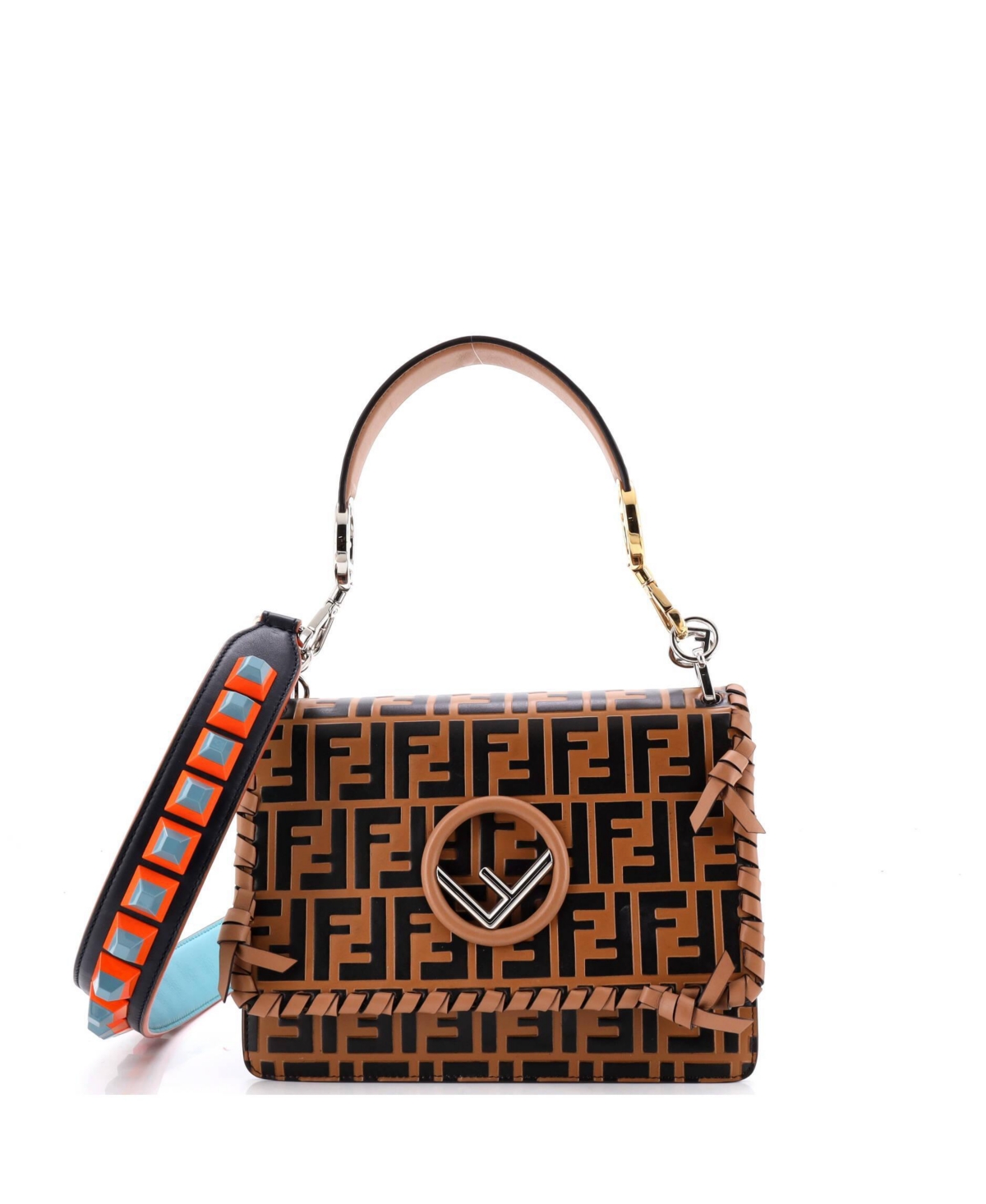 Click here for Pre-Owned Fendi Medium Kan I F Shoulder Bag Whipst... prices