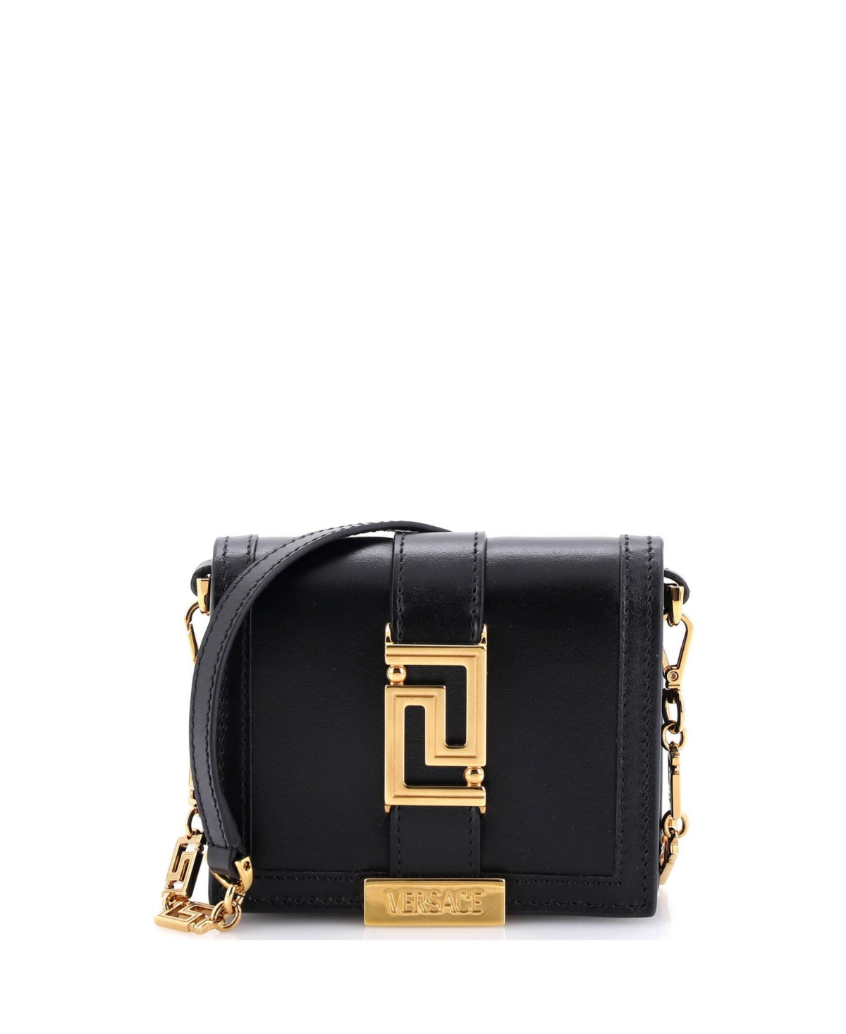 Click here for Pre-Owned Versace Mini Greca Goddess Wallet on Cha... prices