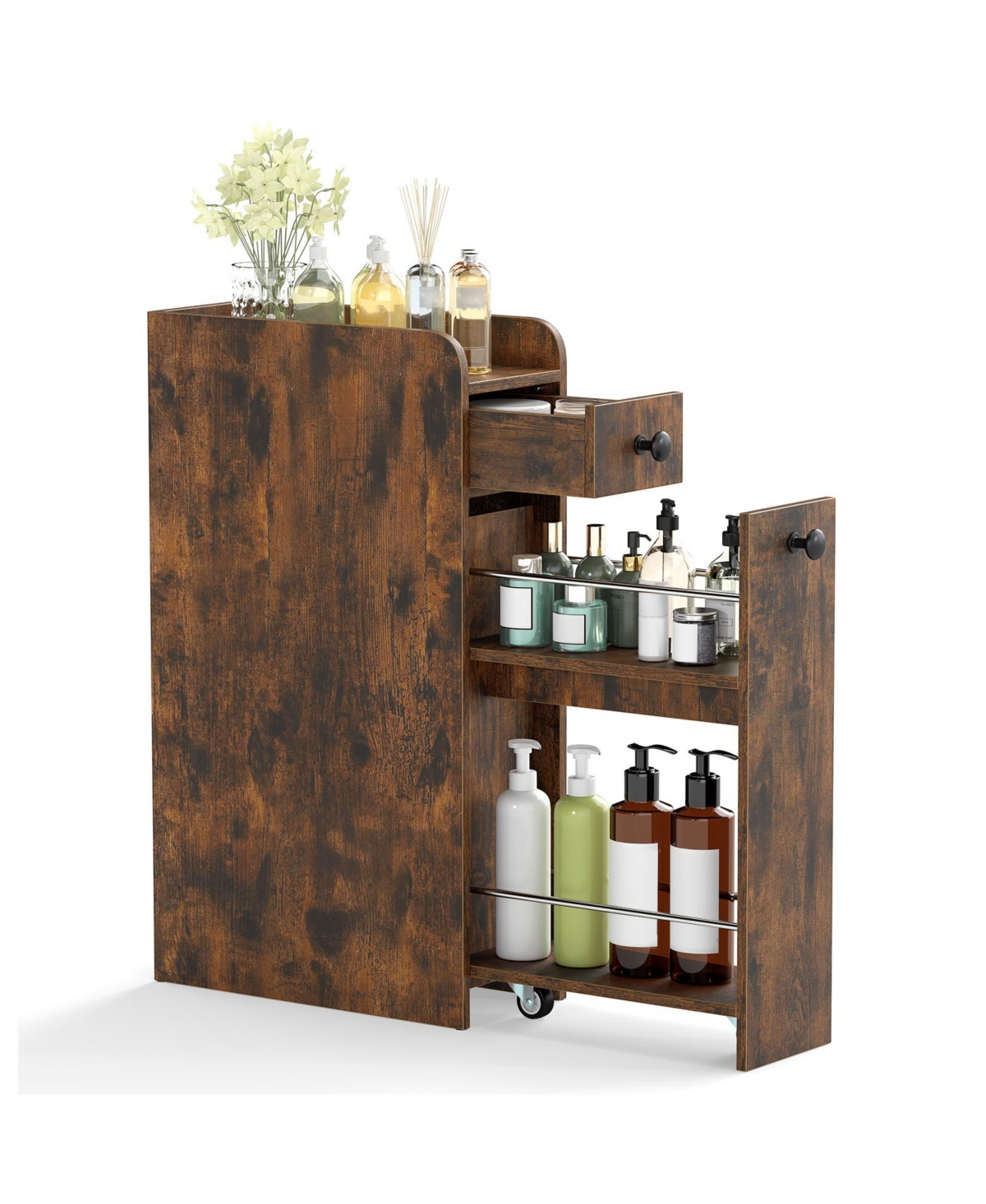 Click here for Costway Slim Bathroom Storage Cabinet with Slide O... prices