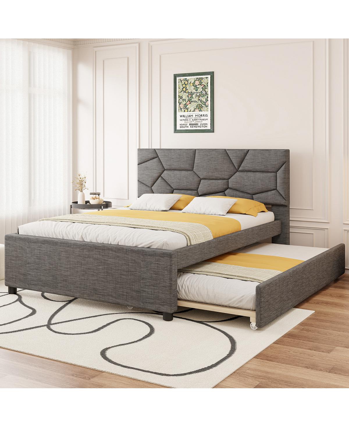 Click here for Streamdale Furniture Queen Upholstered Platform Be... prices