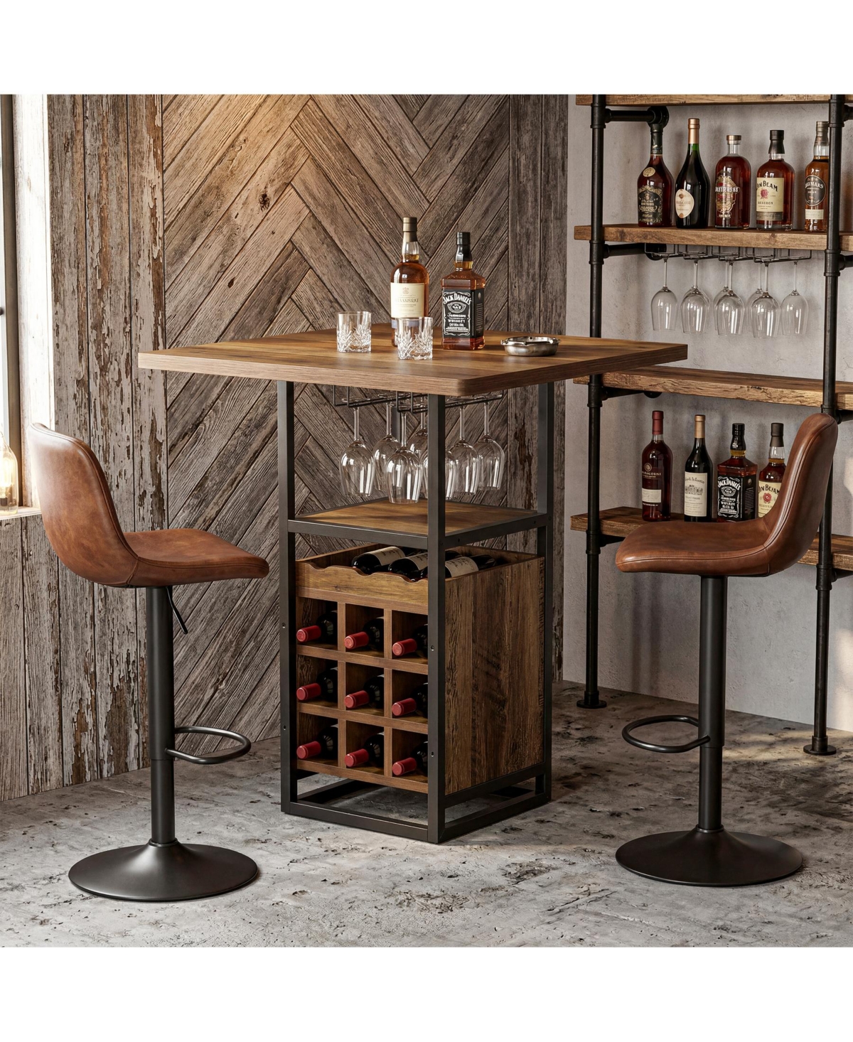 Click here for Tribesigns Finmind Square Bar Table  High Top Pub... prices