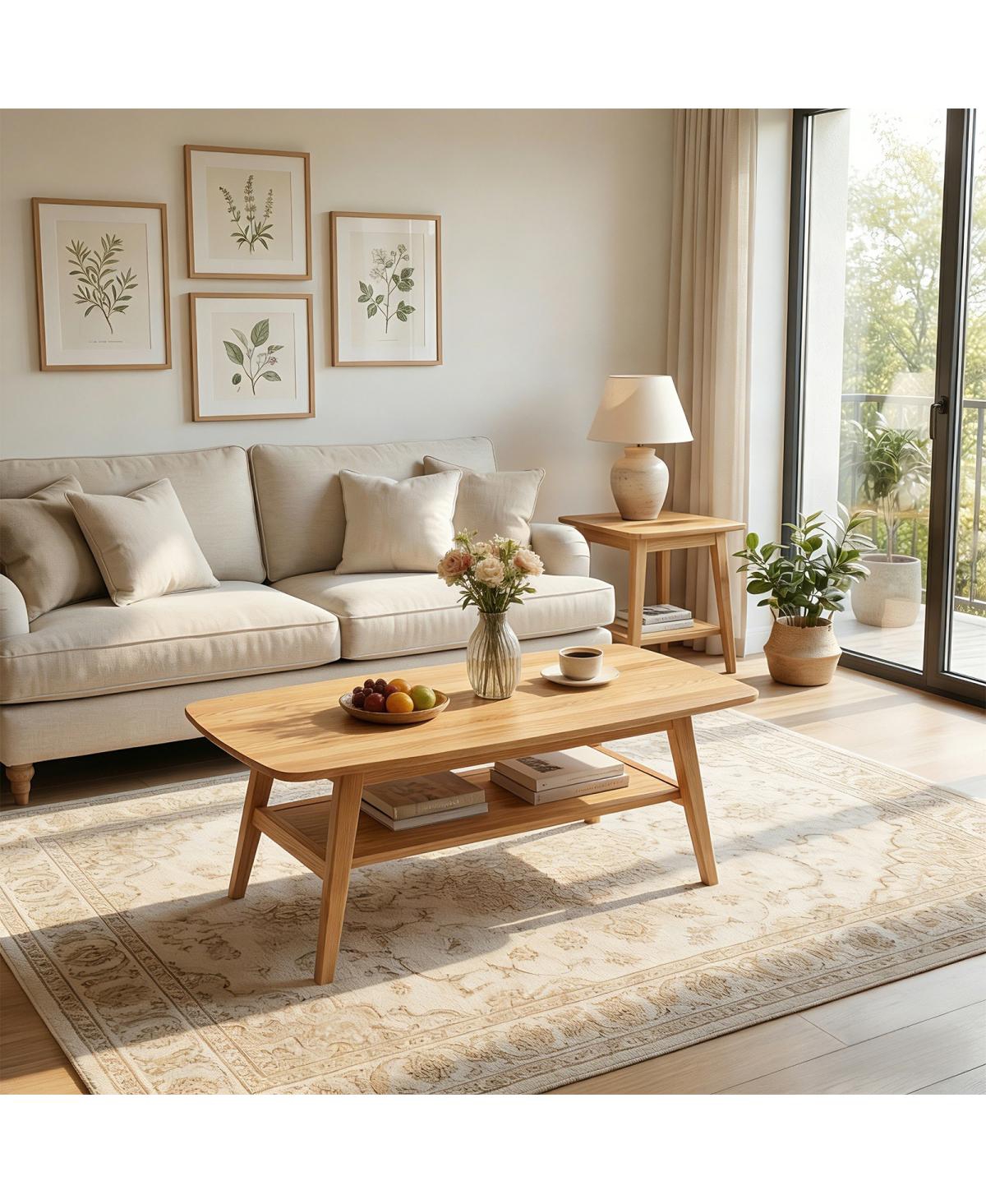 Click here for Streamdale Furniture Mid-Century Modern Solid Oak... prices