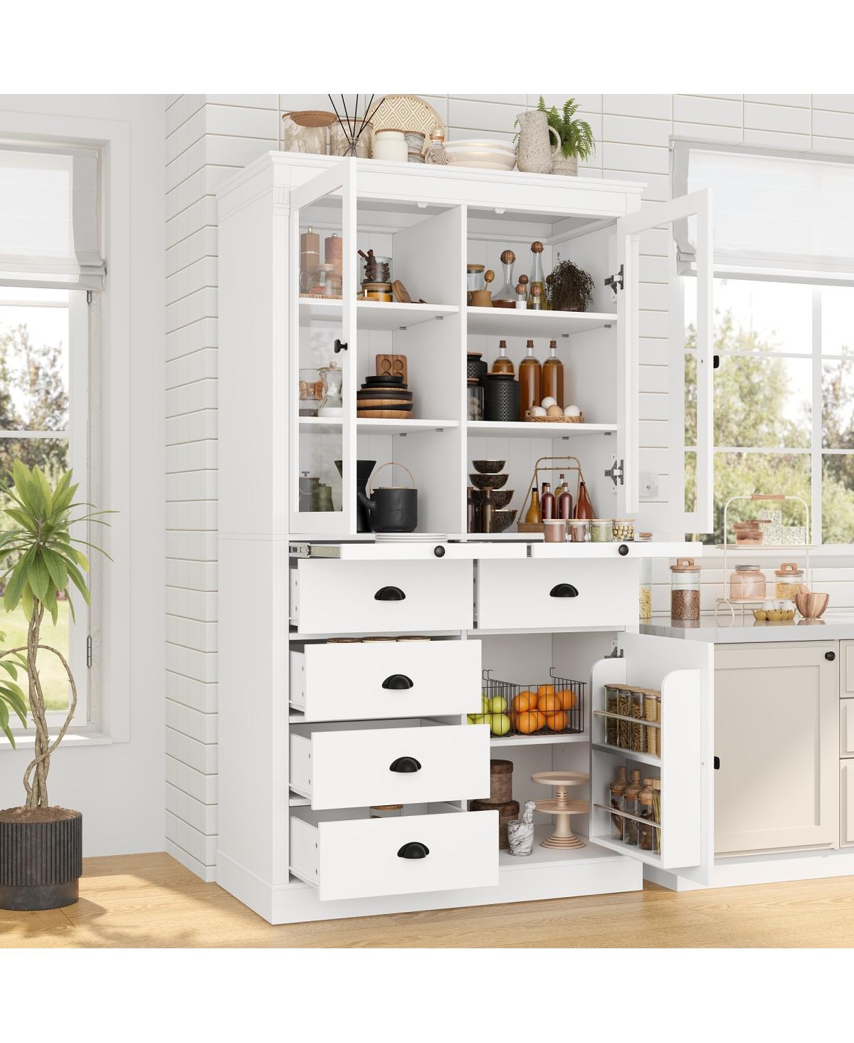 Click here for Streamdale Furniture Vintage 72H Kitchen Pantry wi... prices