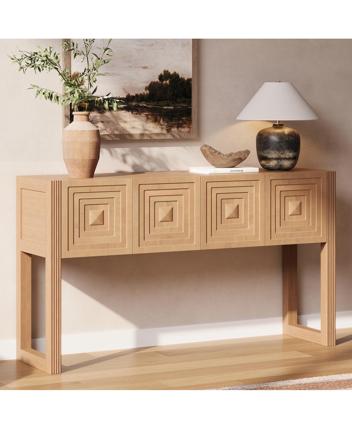 Click here for Streamdale Furniture Geometric Carved 3-Drawer Con... prices
