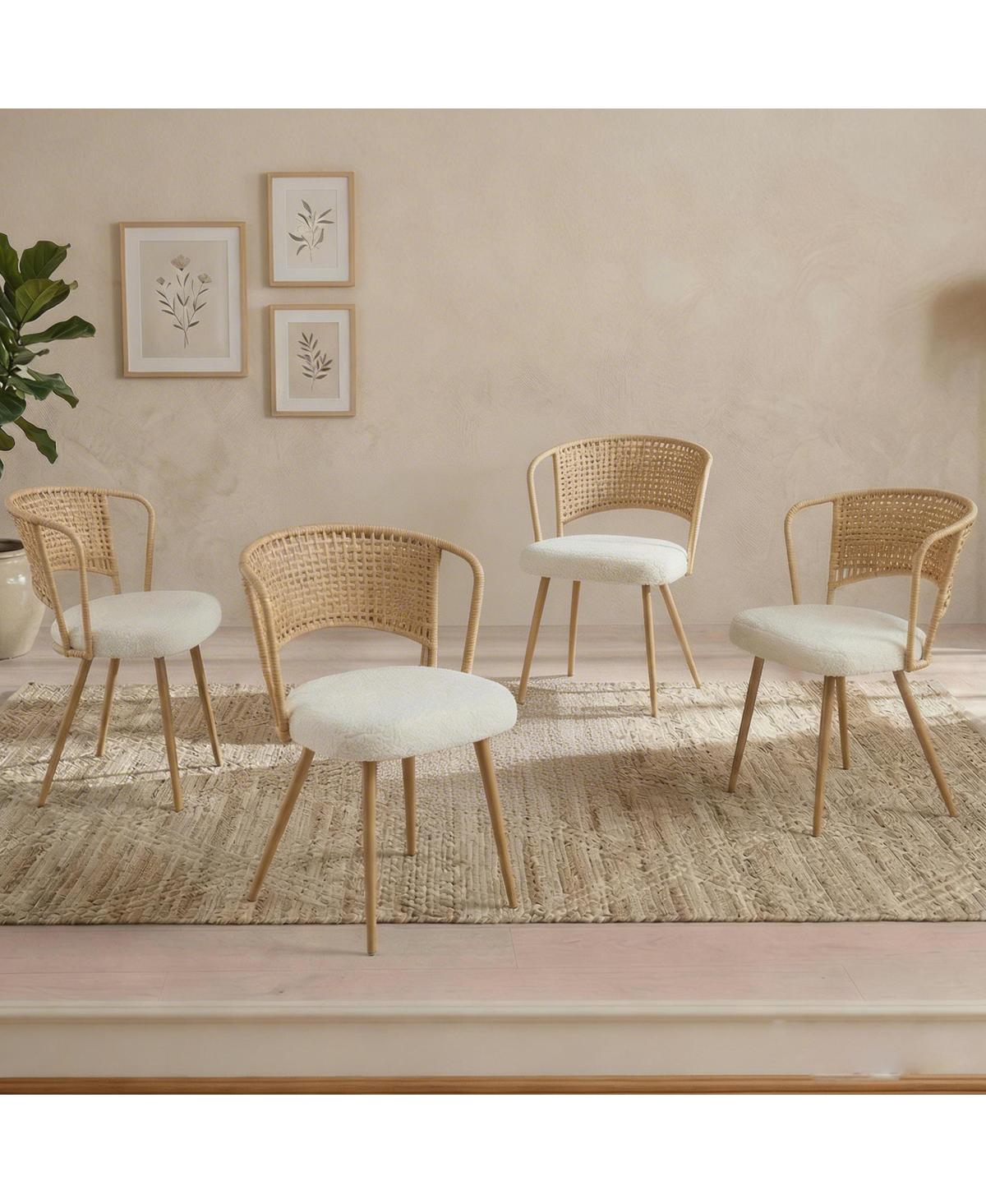 Click here for Streamdale Furniture Wicker Dining Chair Set with... prices