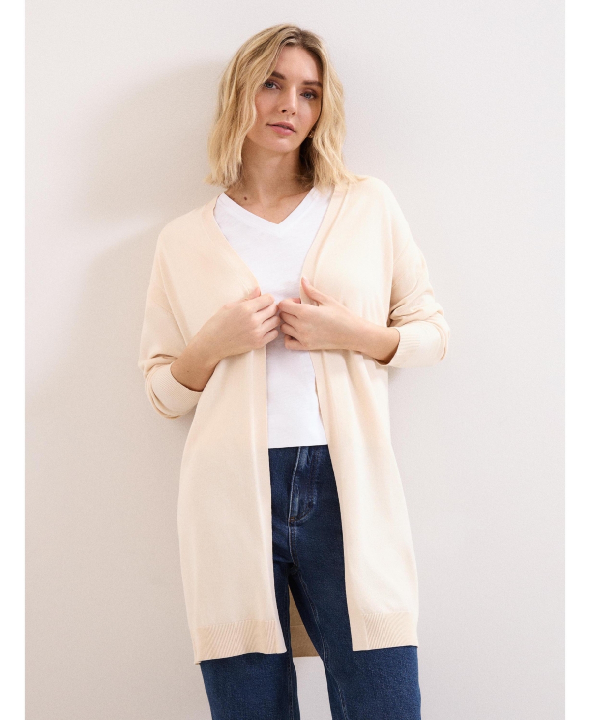 Click here for Phase Eight Womens Sabrina Longline Open Front Car... prices