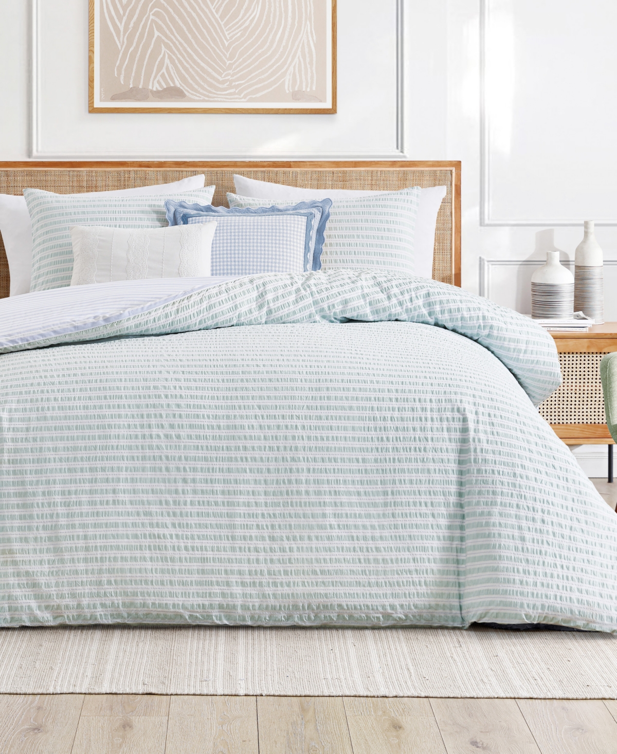Click here for Peri Home Seersucker Stripe 3-Piece Duvet Cover Se... prices