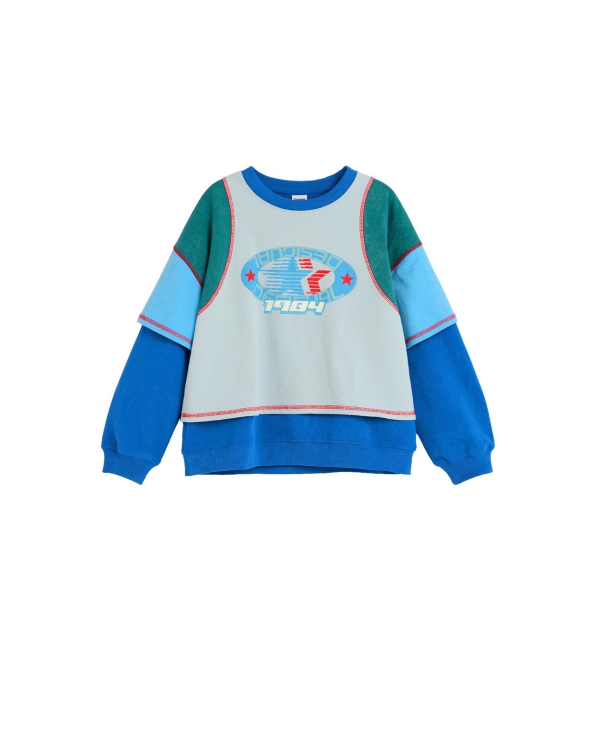 Click here for Desigual Boyss Combined sporty sweatshirt - Light... prices