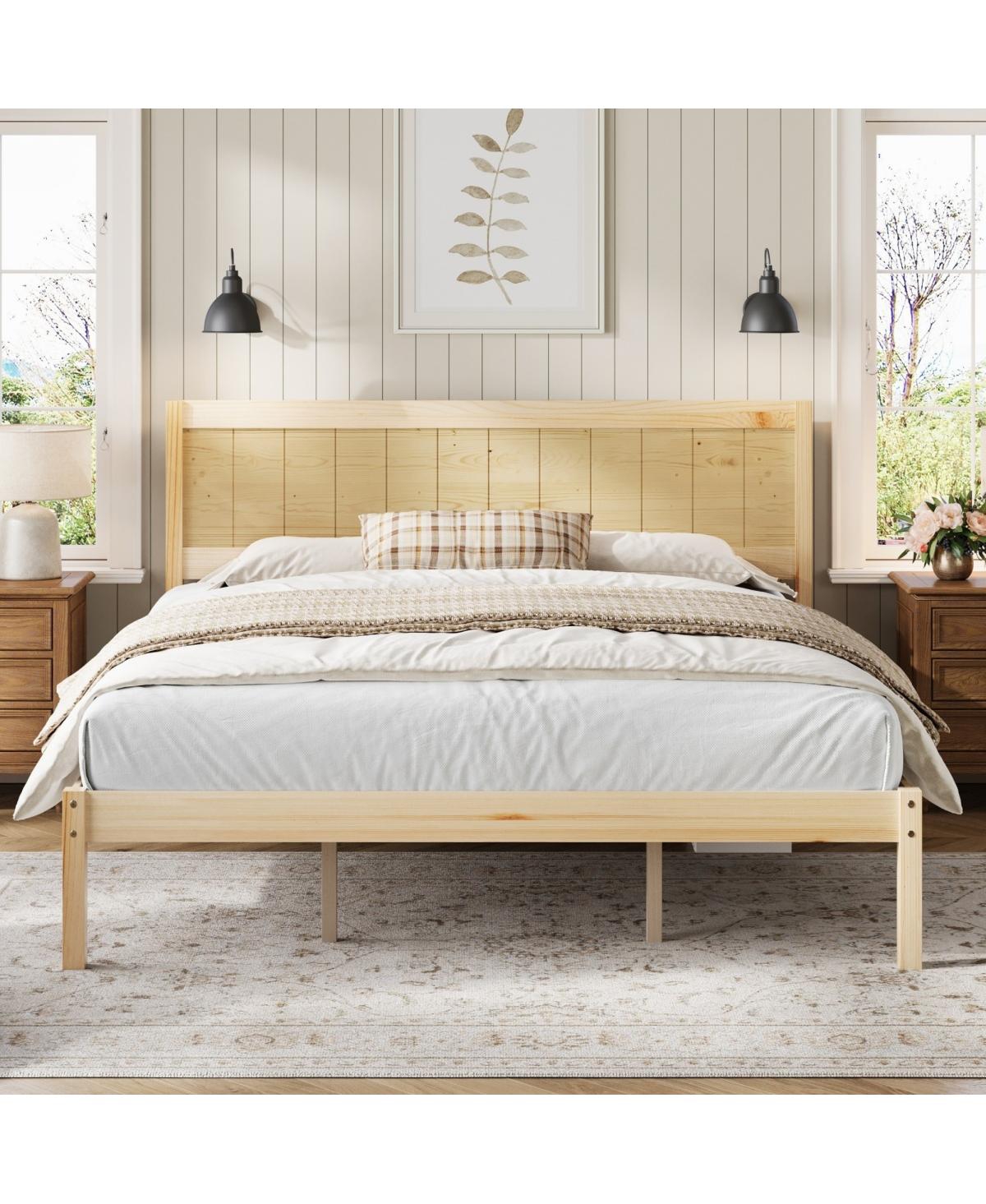 Click here for Streamdale Furniture King Wood Platform Bed Frame... prices