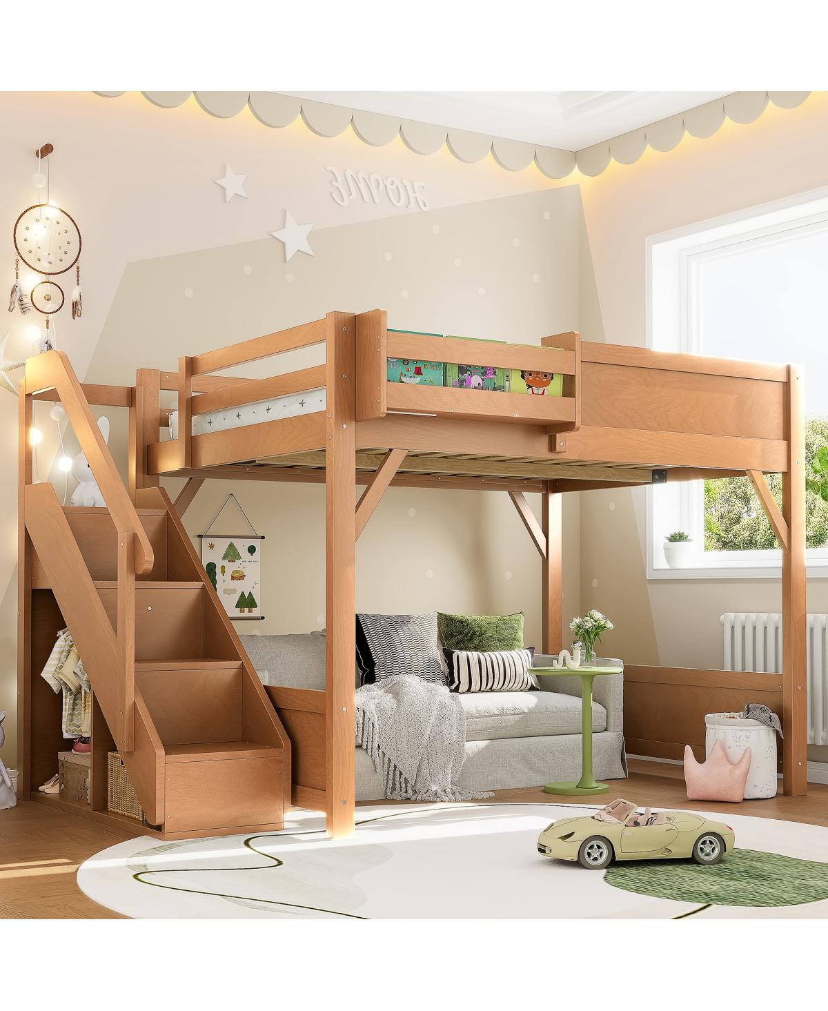 Click here for Streamdale Furniture Full Size Solid Wood Loft Bed... prices
