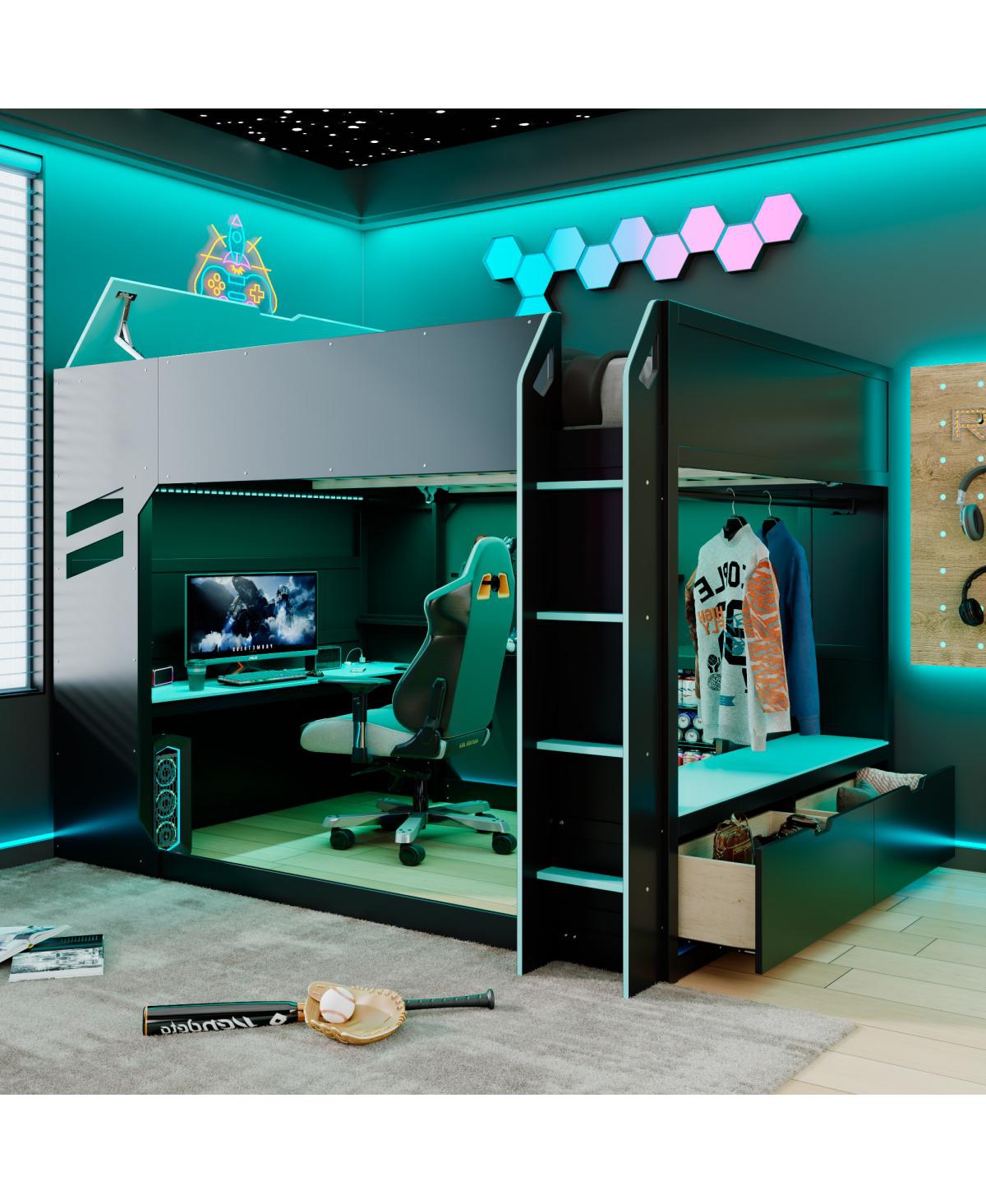 Click here for Streamdale Furniture Full Size Wood Loft Bed with... prices