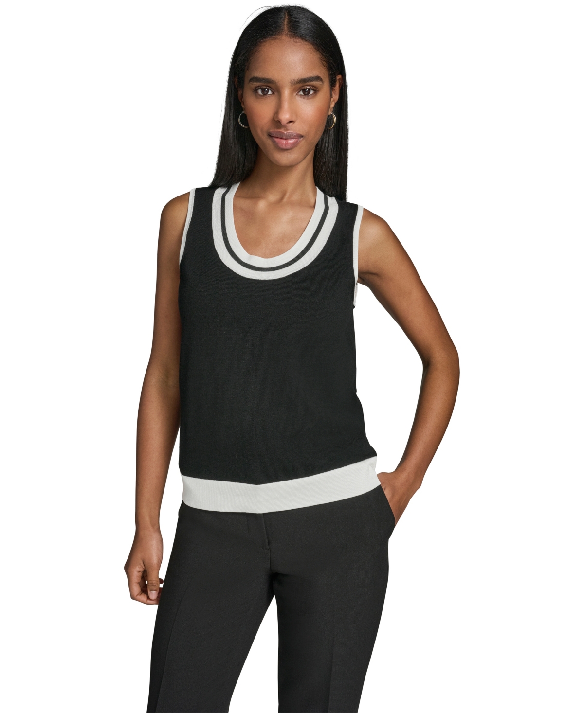 Click here for Karl Lagerfeld Paris Petite Scoop Neck Sleeveless... prices