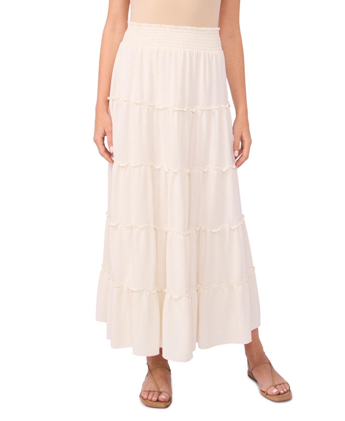 Click here for Vince Camuto Womens Tiered Smocked Waist Maxi Skir... prices