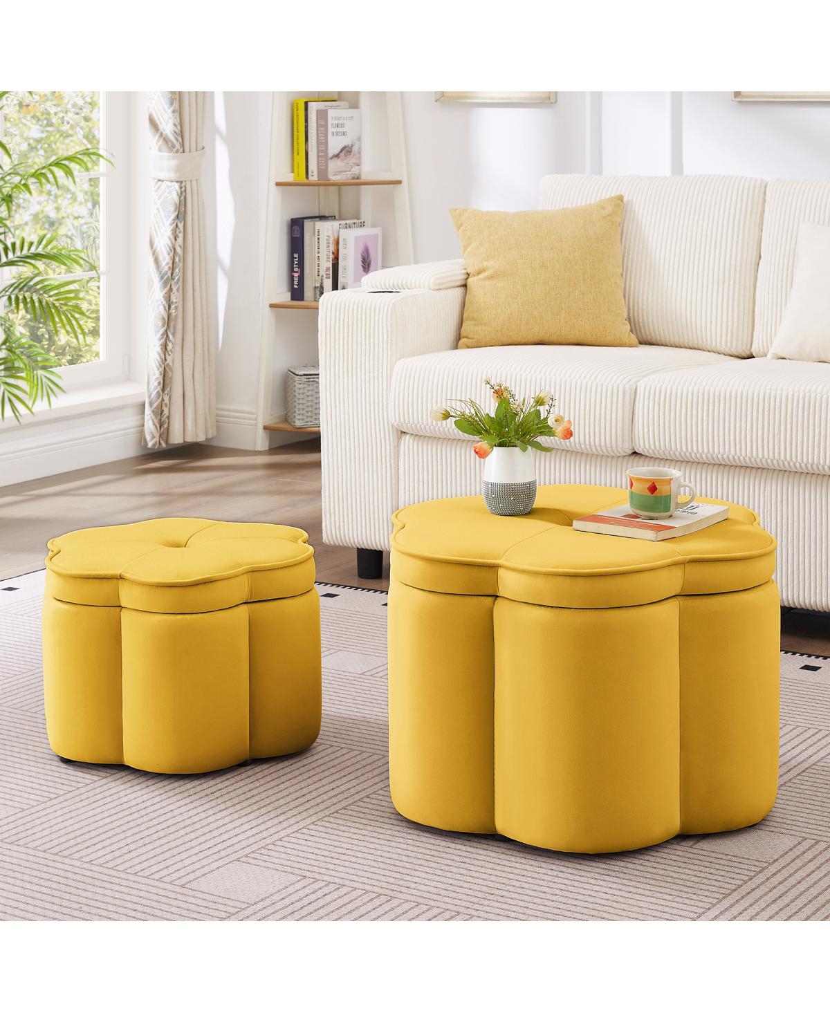 Click here for Streamdale Furniture Petal Storage Ottoman Set of... prices