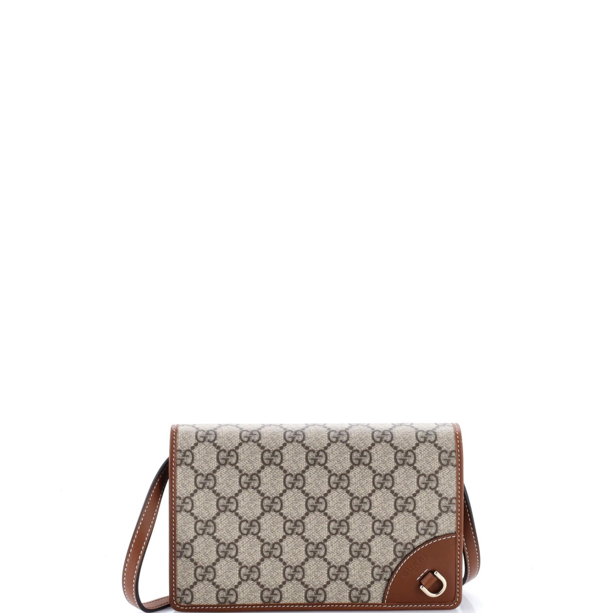 Click here for Pre-Owned Gucci Emblem Wallet on Strap Gg Coated C... prices