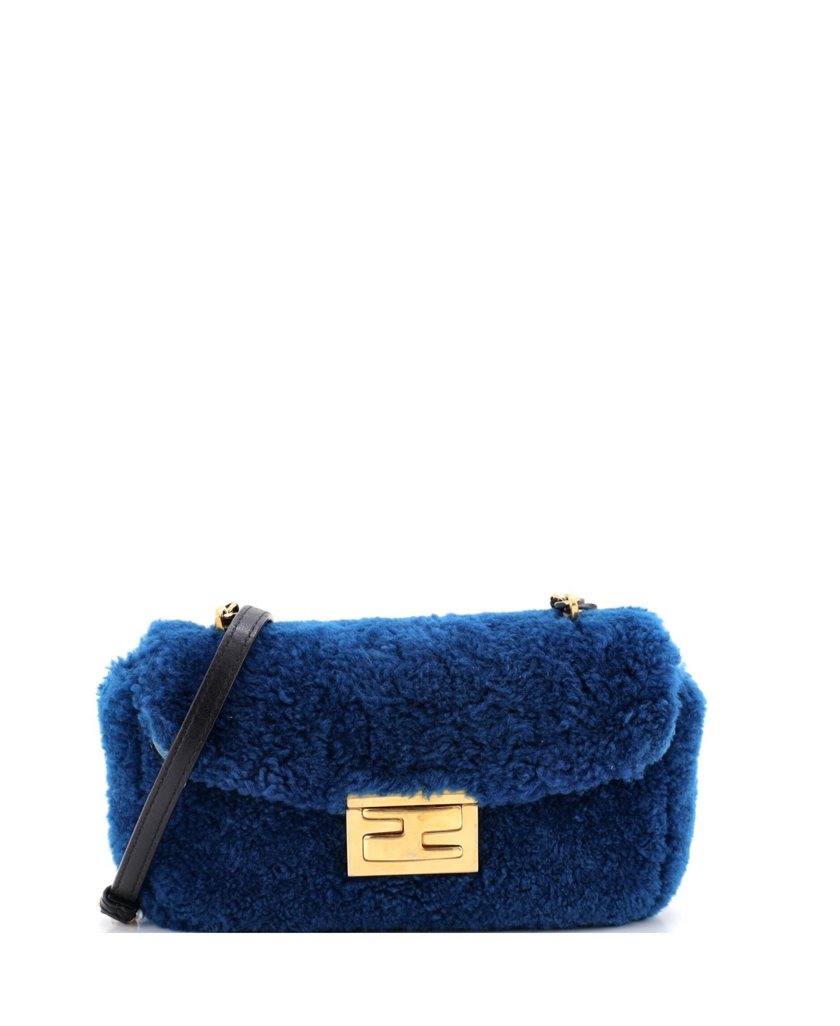 Click here for Pre-Owned Fendi Medium Be Baguette Flap Bag Shearl... prices
