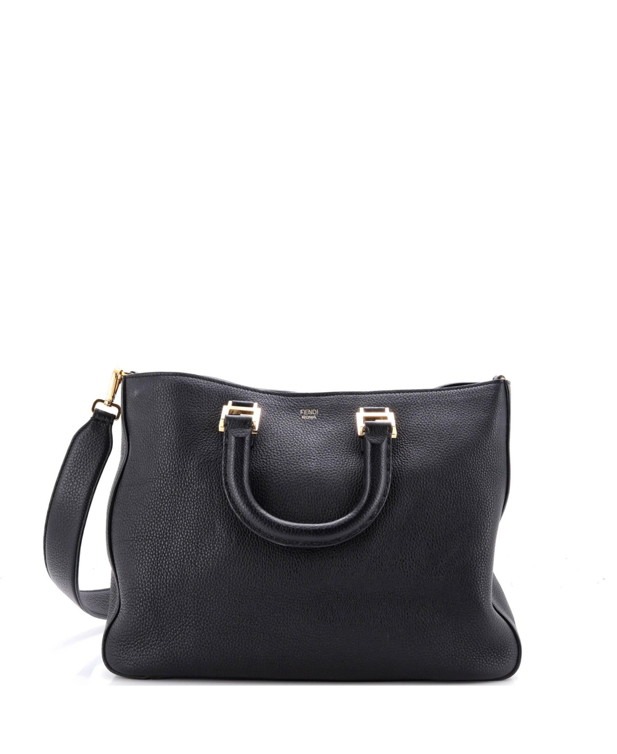 Click here for Pre-Owned Fendi Medium Selleria Ff Handle Tote Lea... prices