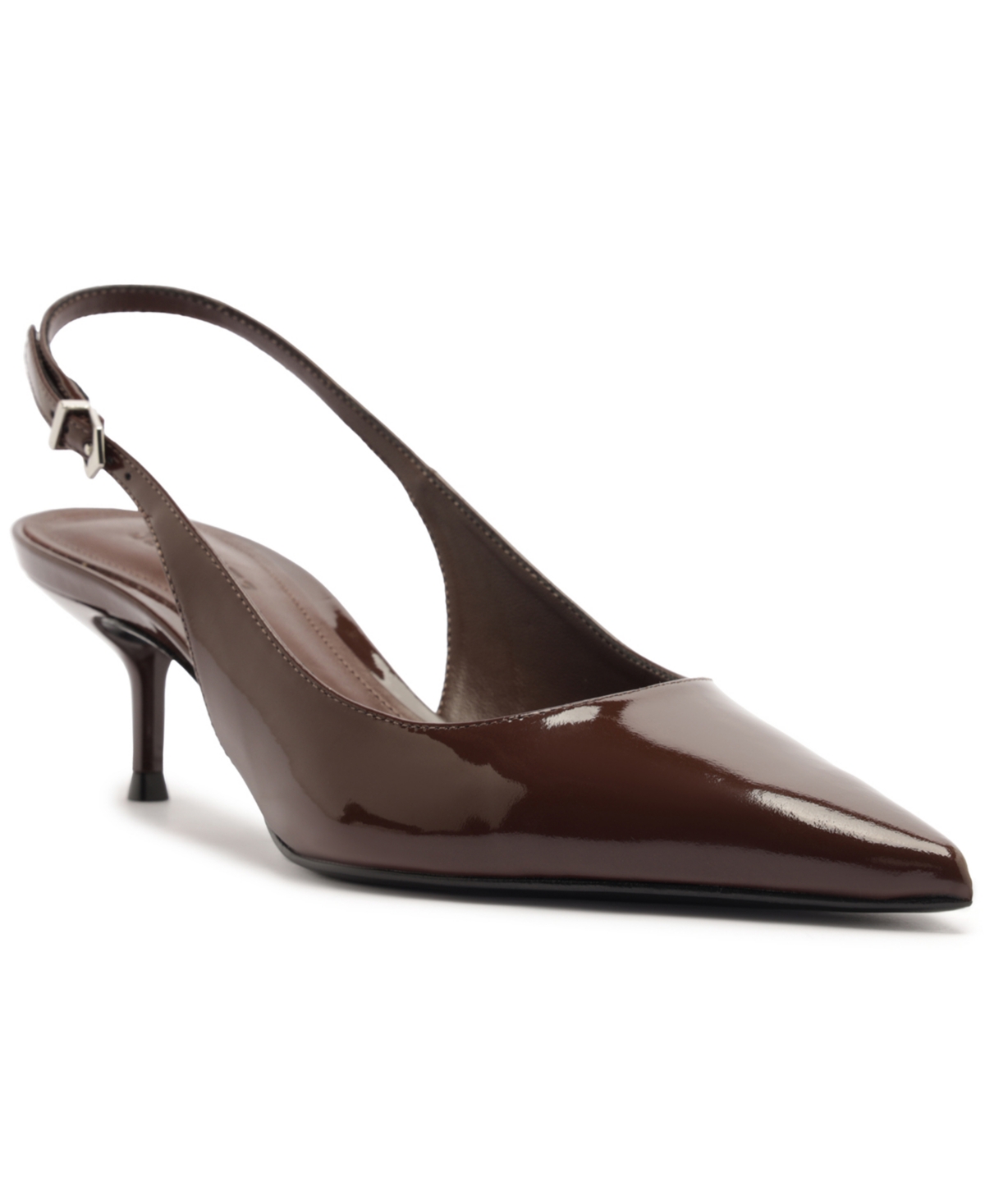Click here for Schutz Womens Paola Mid Slingback Pumps - Root Bro... prices