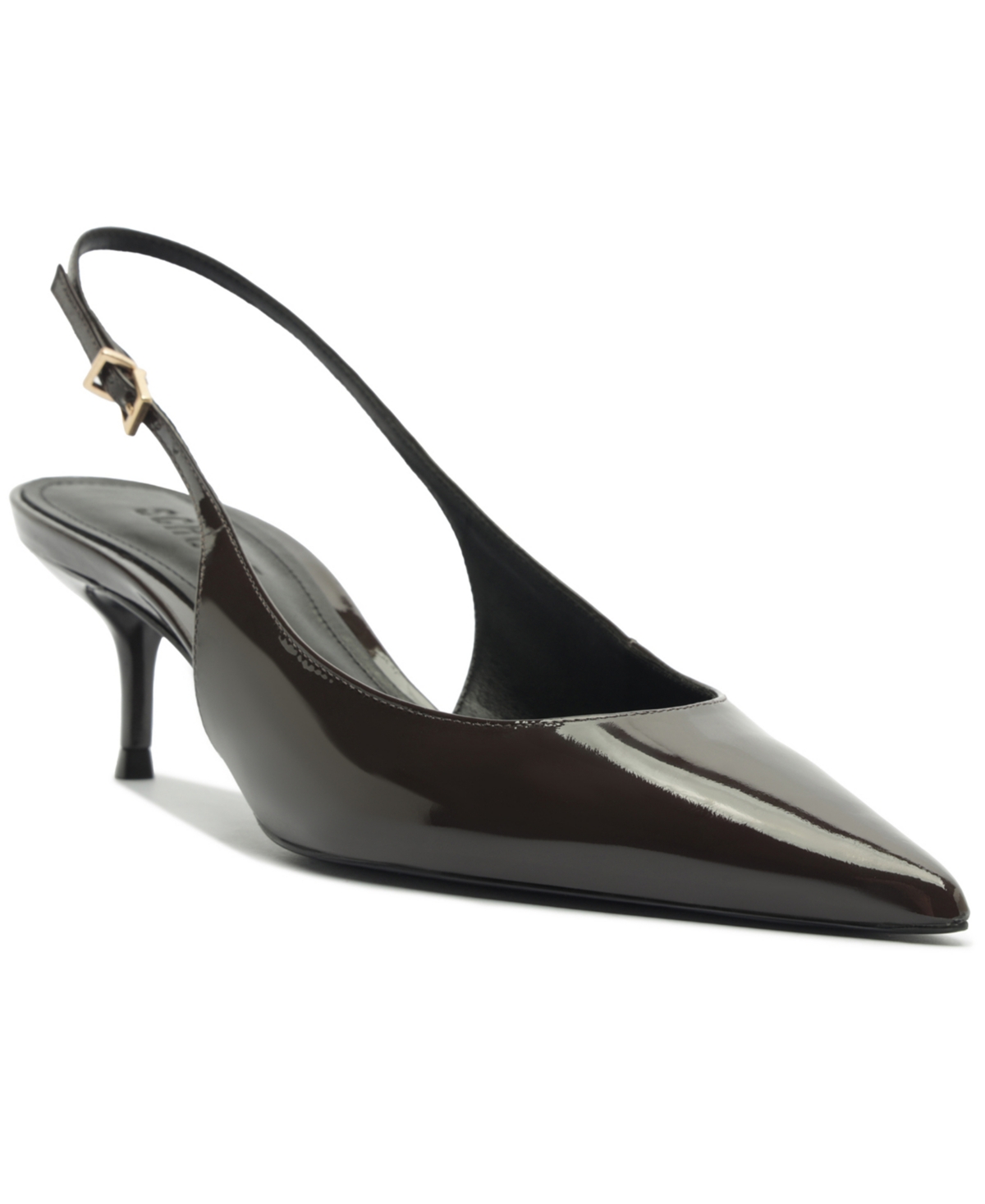 Click here for Schutz Womens Paola Mid Slingback Pumps - Dark Bro... prices