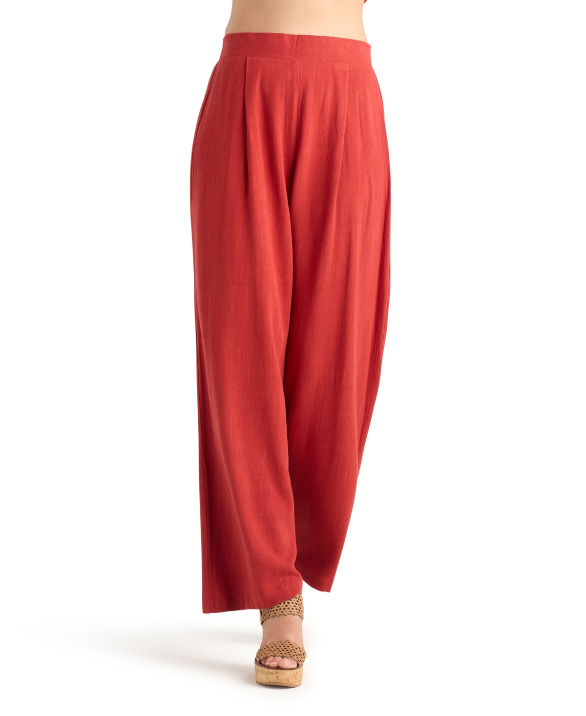 Click here for Bcx Womens Mid-Rise Wide-Leg Pull-On Pants - Terra... prices