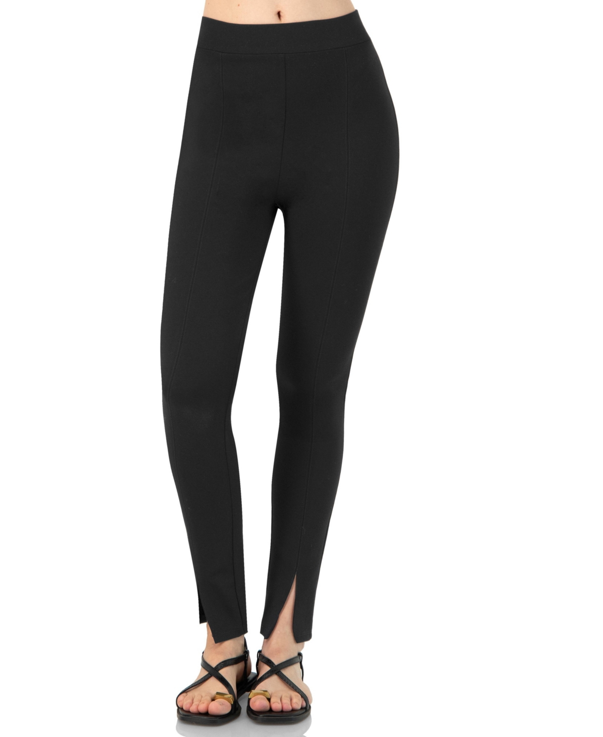 Click here for Ivonne Womens Legging with Leg Slits - Black prices