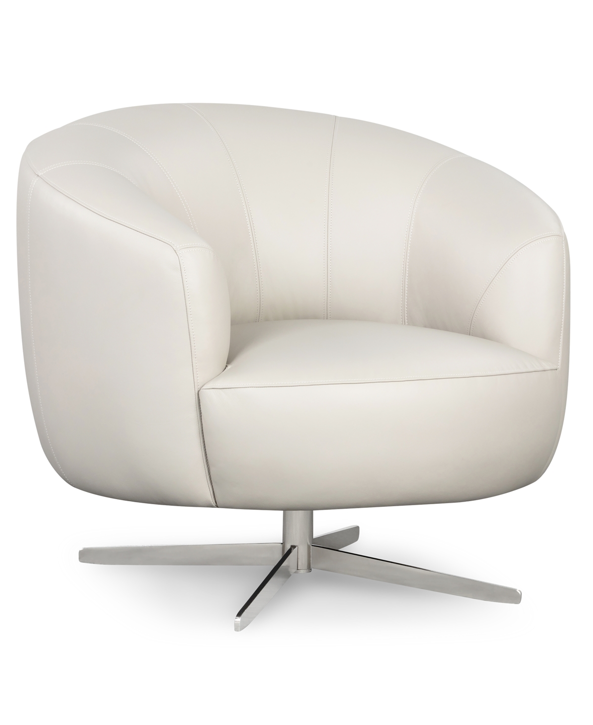 Click here for Paitlyn 37 Leather Accent Swivel Chair - Oatmeal prices