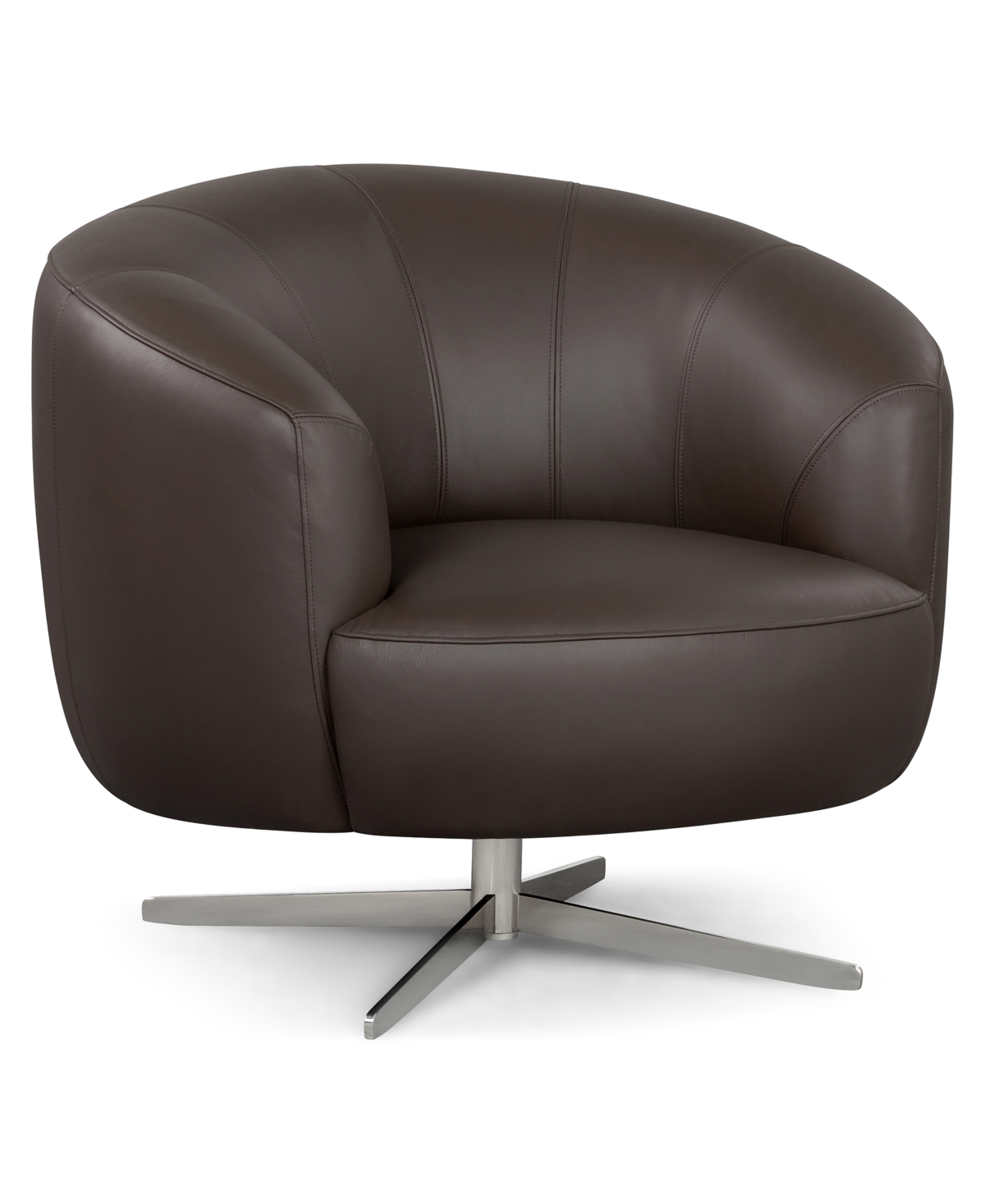 Click here for Paitlyn 37 Leather Accent Swivel Chair - Cacao prices